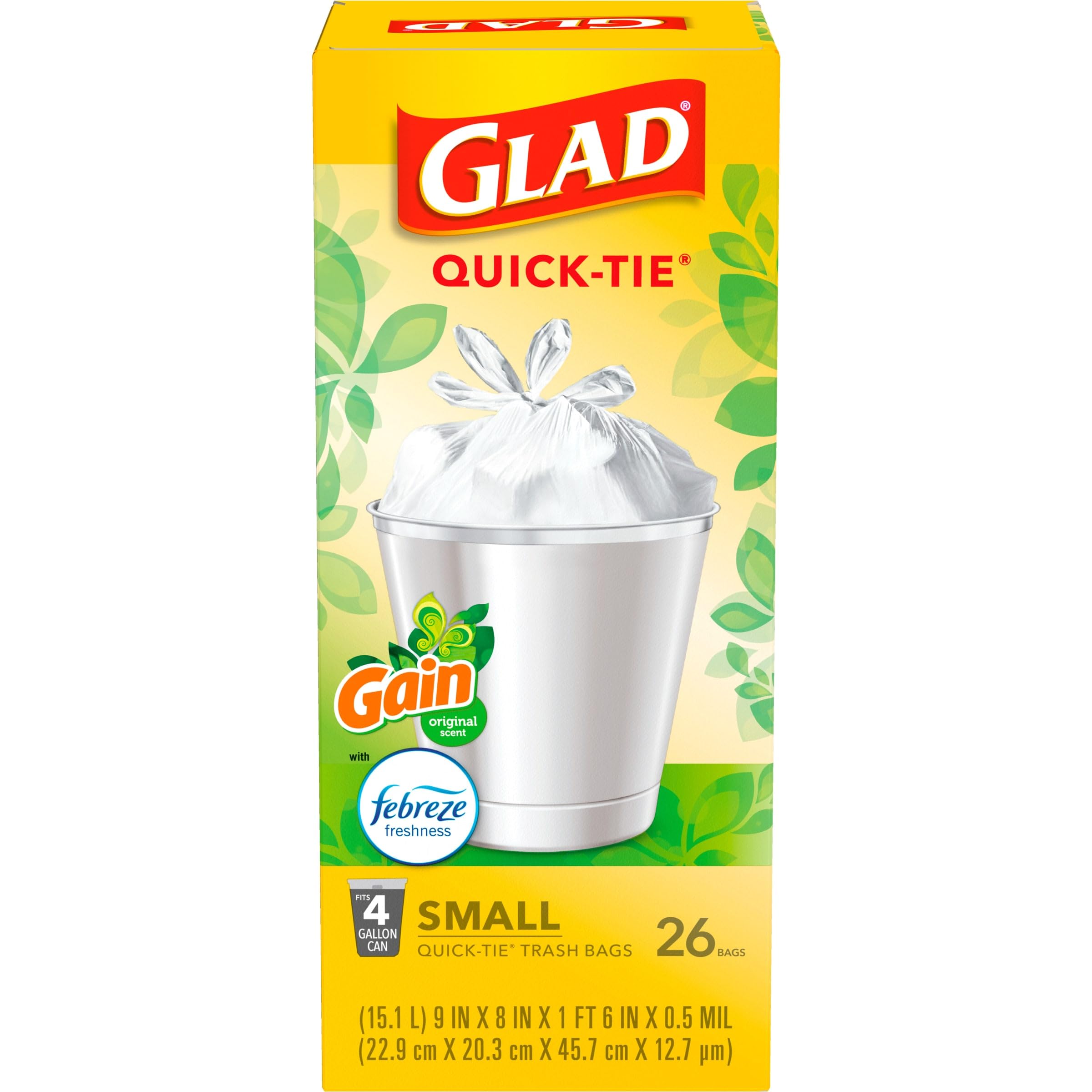 Snapklik.com : Glad Trash Bags, OdorShield Small Garbage Bags, Gain ...