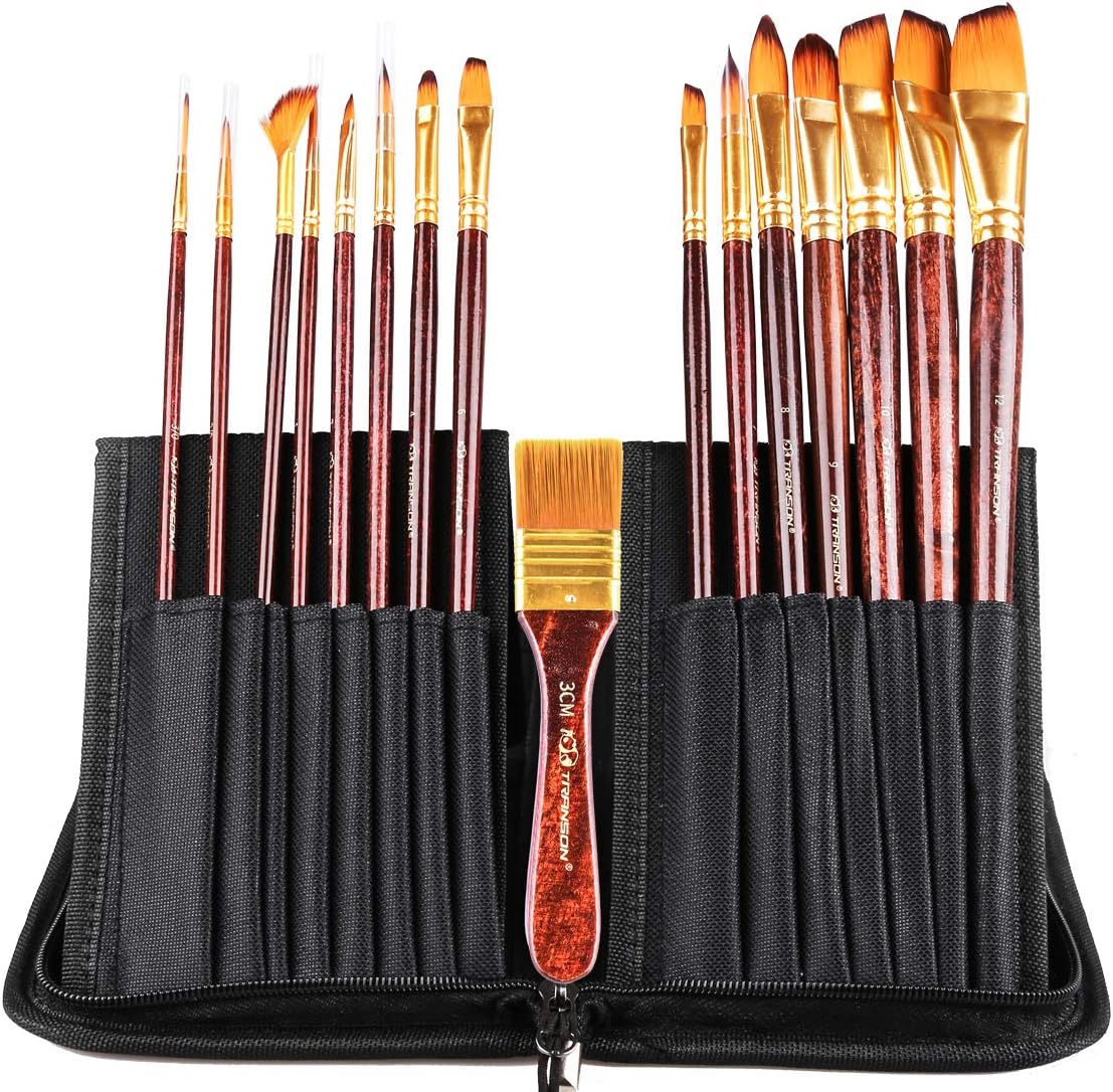 Amazon.com: Dynasty Black Gold Decor Set - Basic Watercolor Brushes ...