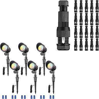 LEONLITE Landscape Spotlight Bundle Wire Connectors, 6-Pack 3CCT Low ...
