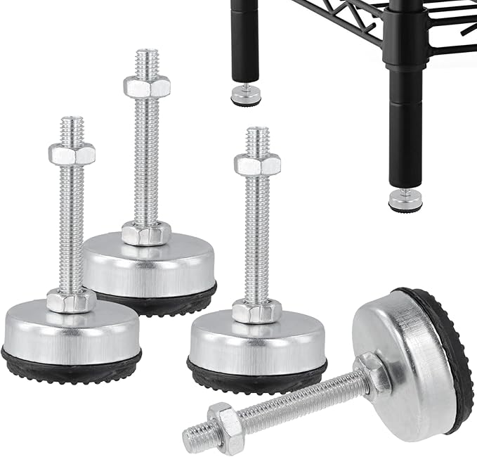 4 Packs M8 Furniture Leveling Feet, Heavy-Duty Table Leg Levelers with ...