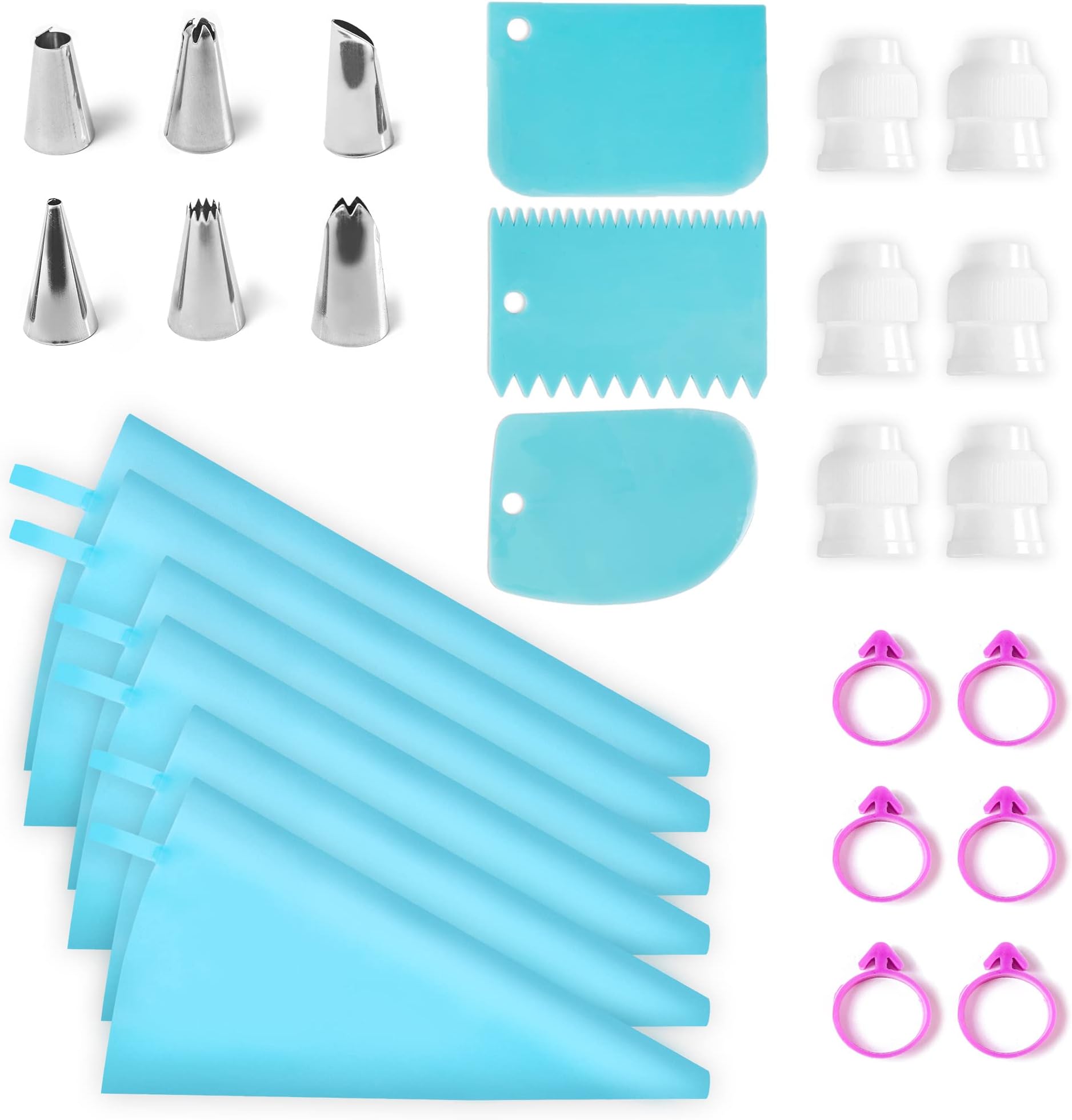 Amazon.com: Chefast Pastry Bag and Coupler Set: Frosting Kit for Cake ...