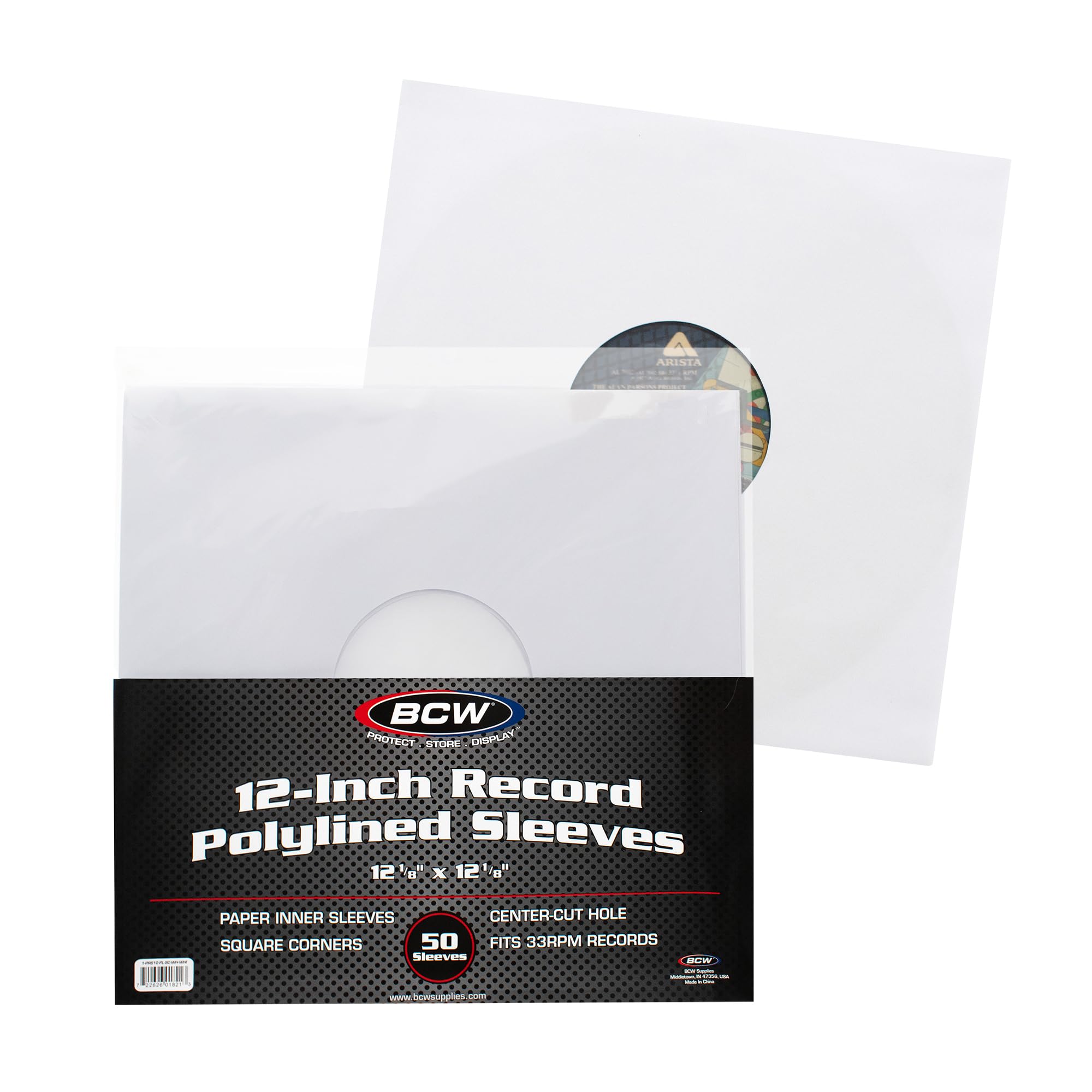 Amazon.com: BCW 12-Inch Vinyl LP Record Sleeves - Pack of 50 | White ...