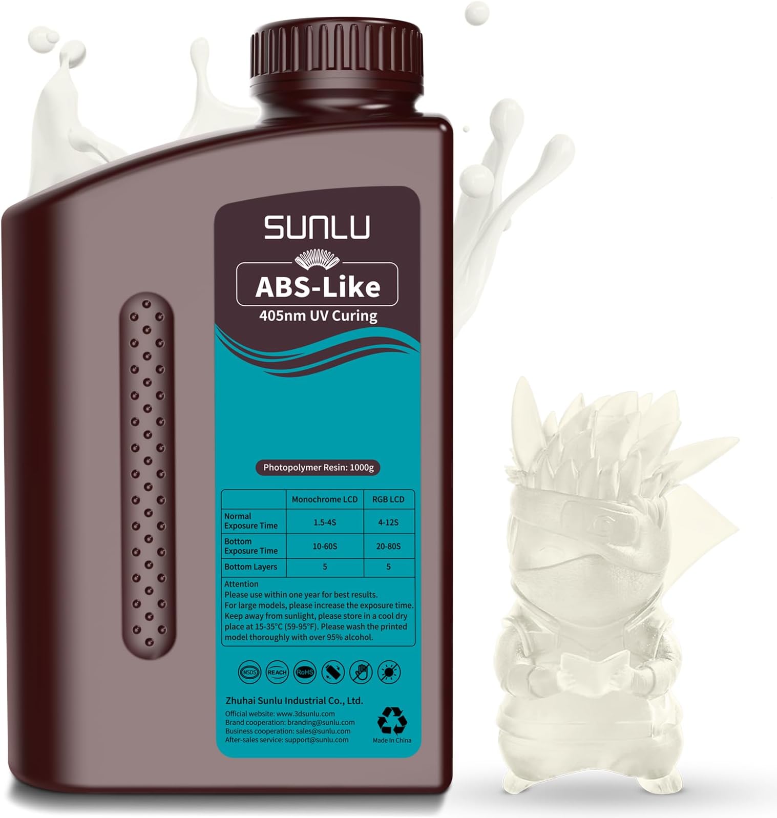 Amazon.co.jp: SUNLU Waterwash ABS-Like 3D Printer Resin 2000g, Grey : 産業・研究開発用品