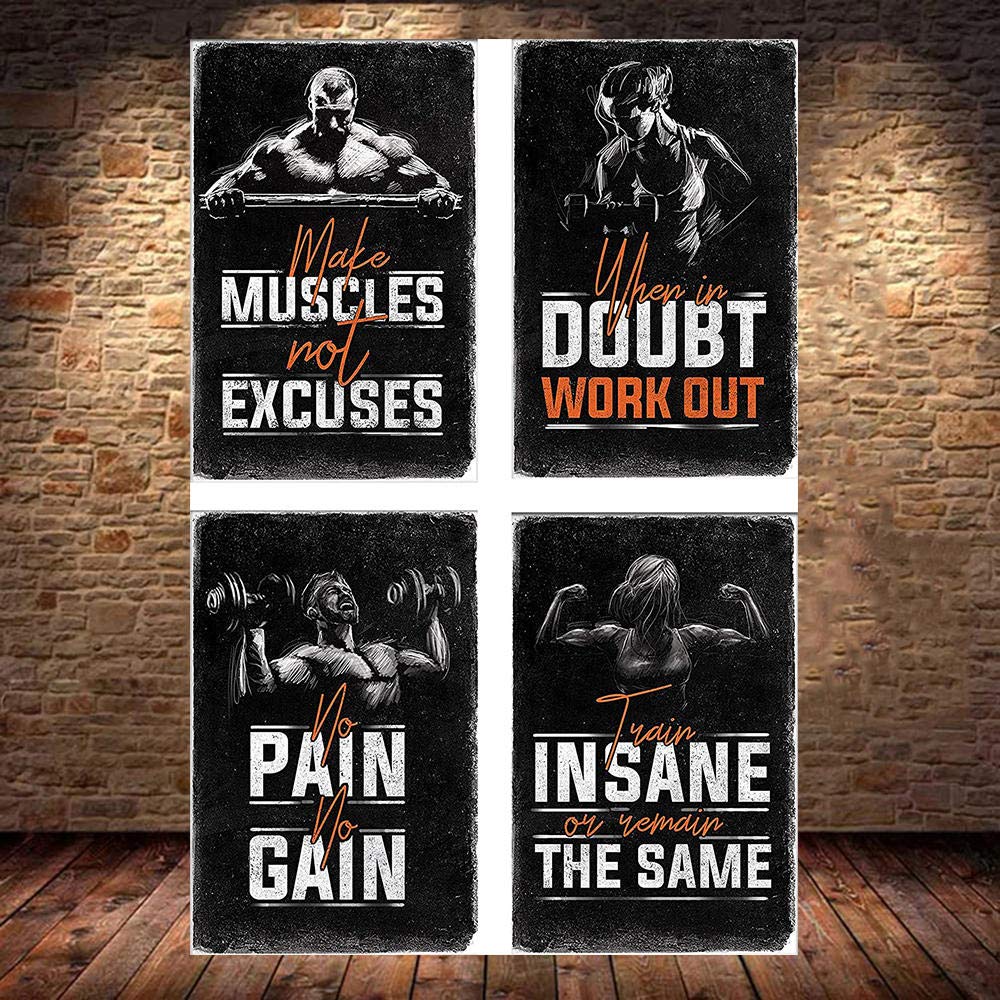 Buy CloudShang Gym s for Home Gym Decor Motivational s for Gym Workout ...