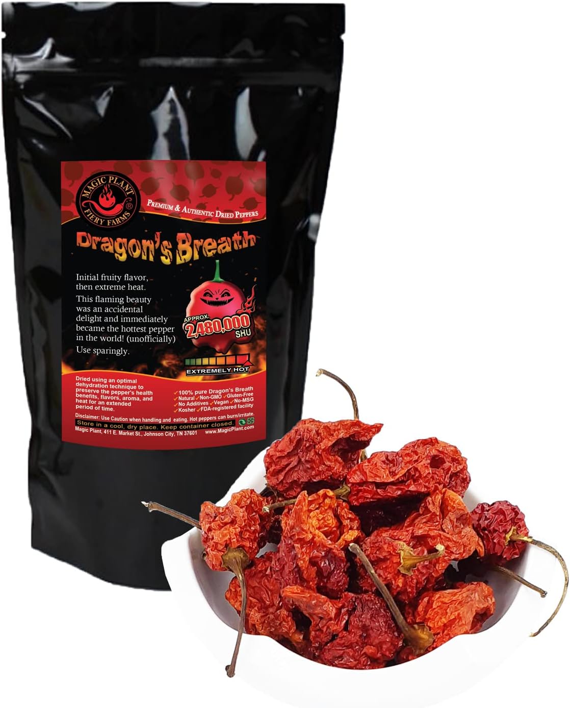 Amazon.com : Dragon's Breath Pepper Pods by Magic Plant – Very Hot ...