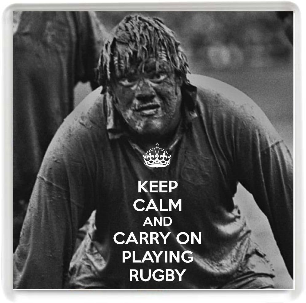 Amazon.com: KEEP CALM AND CARRY ON PLAYING RUGBY Drinks Coaster with a ...