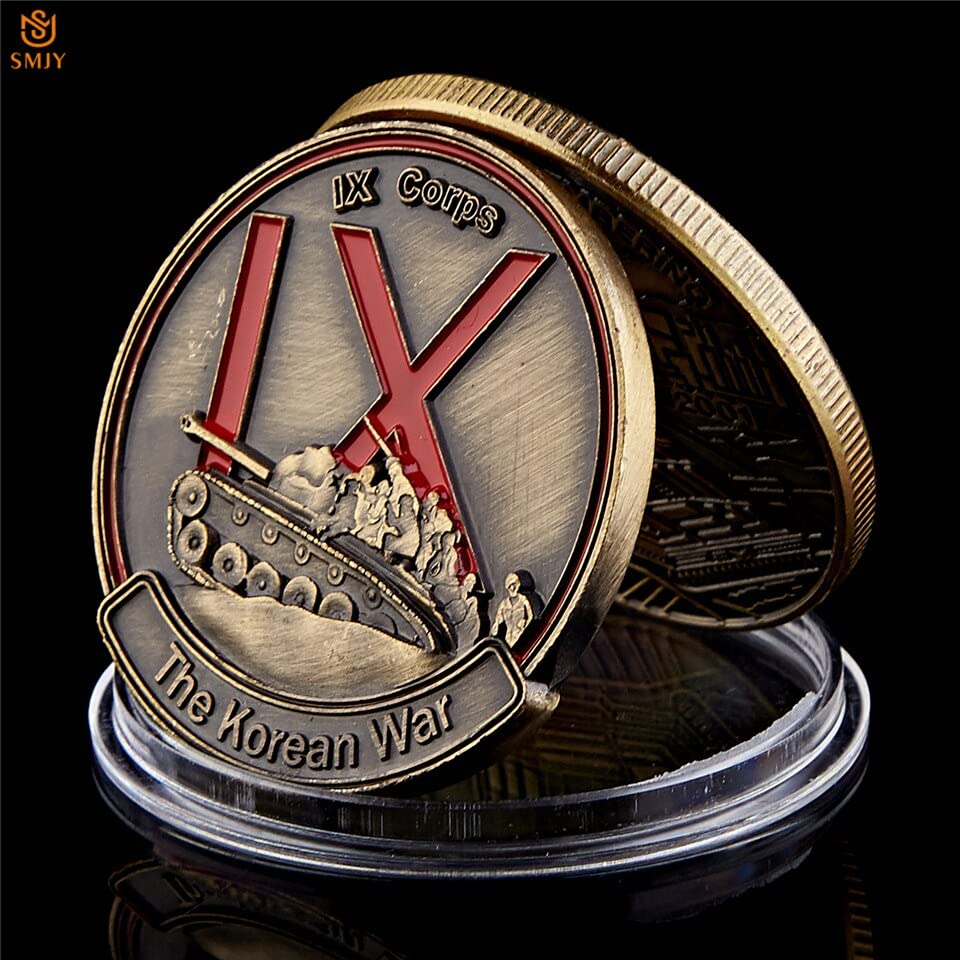 Buy 1950-1953 US 38TH Parallel The Forgotten War IX Corps Korean War Copper Challenge Coin ...