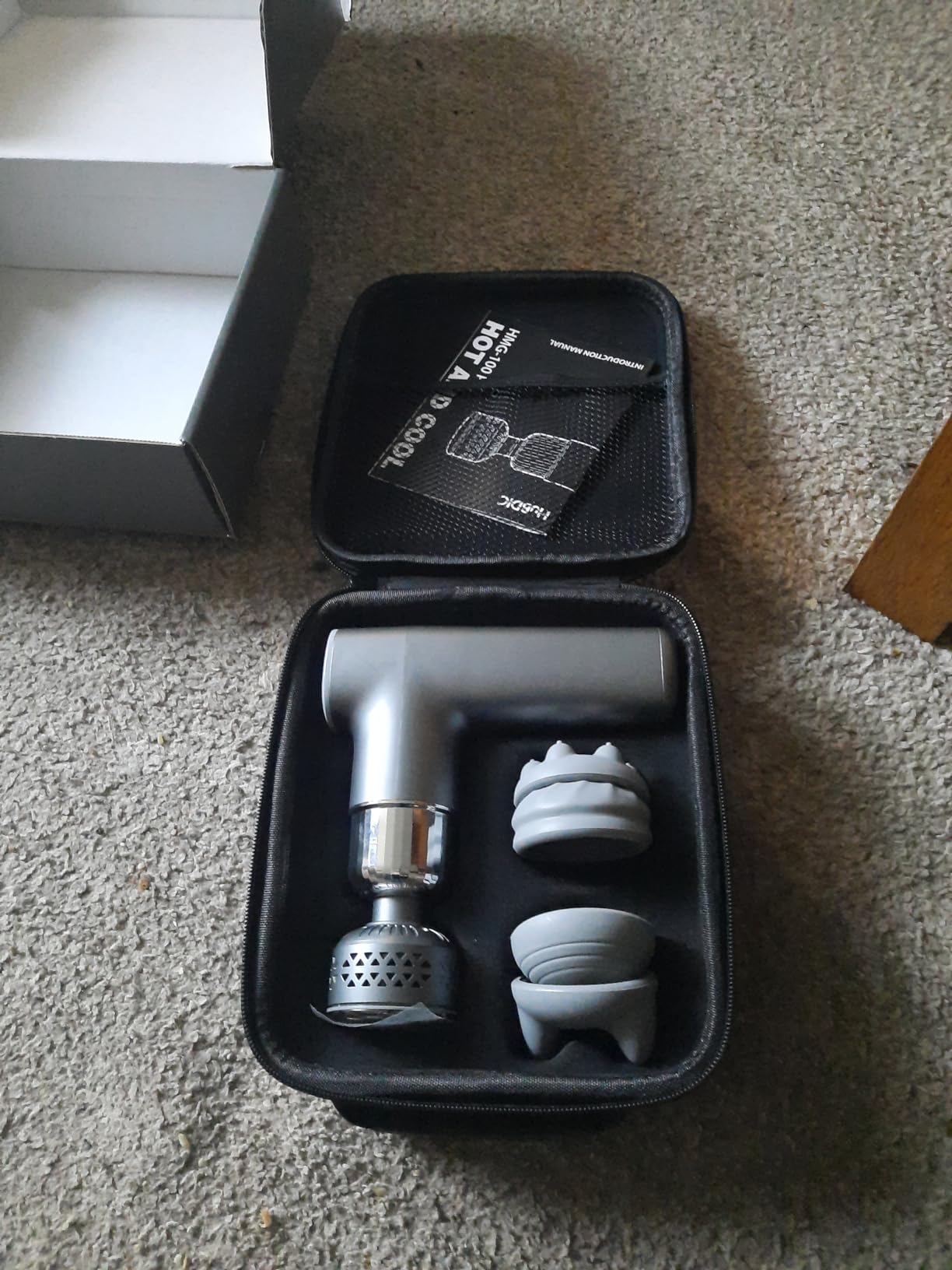 HuBDIC Heat and Cool Massage Gun, Deep Tissue Impact Massager for Pain ...