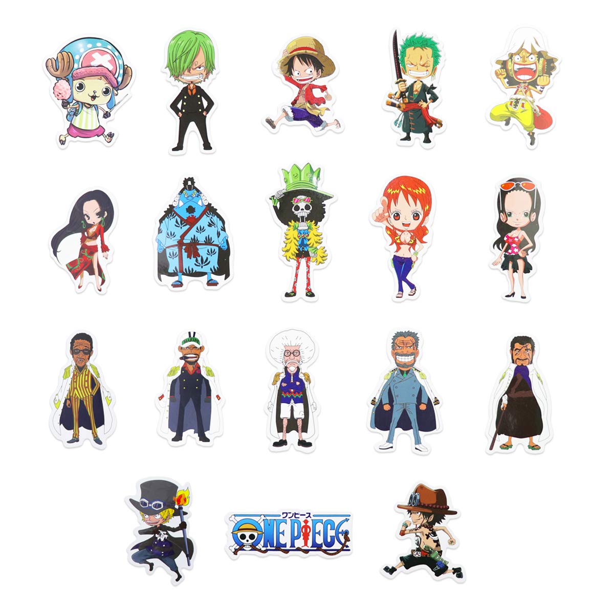148pcs One Piece Stickers Luffy Anime Stickers for Water Bottle Bumper ...