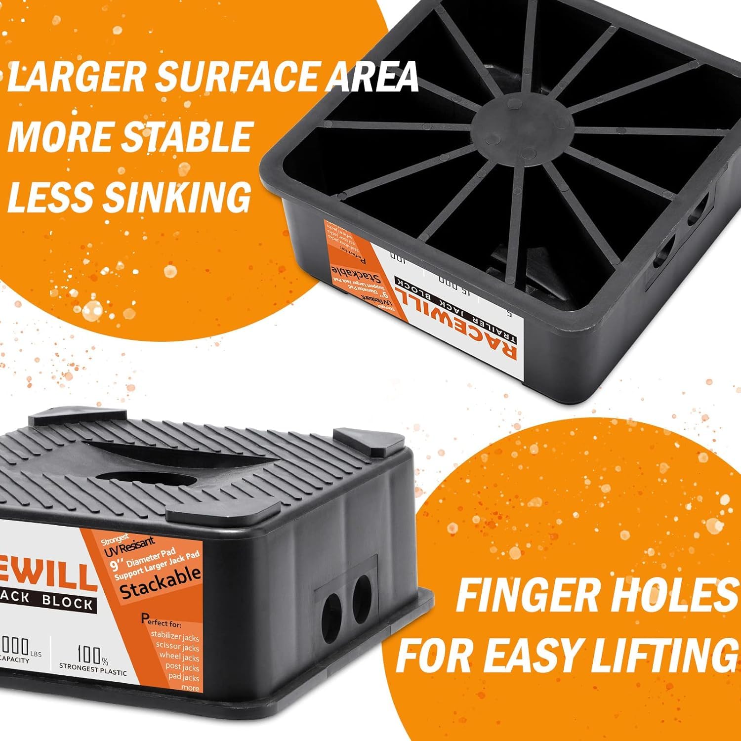 Trailer Jack Block: 5 Pack RV Camper Stabilizer Blocks for Travel ...