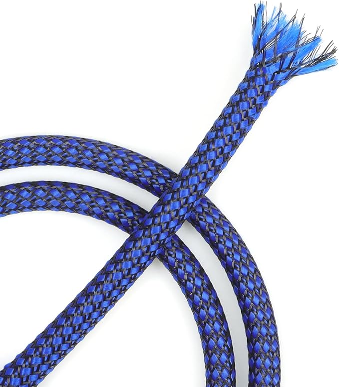 Amazon.com: YOUBO Expandable Braided Cable Sleeve, PP Yarn + PET ...