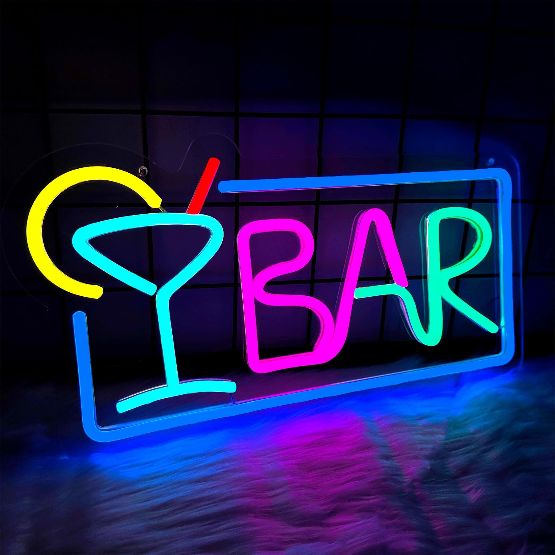 Amazon.com : Cocktail Neon Signs for Wall Decor, Bar Led Neon Signs ...