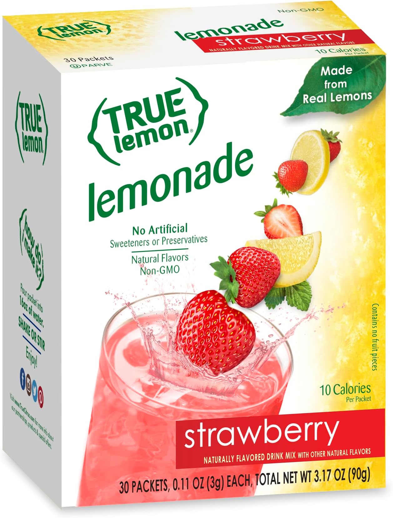 Amazon.com : Crystal Light Pure Lemonade Naturally Flavored Powdered ...