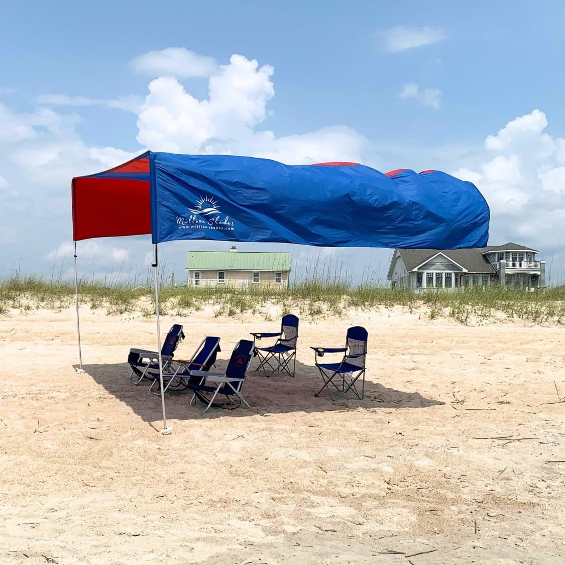 Amazon.com: MillionShades® Beach Shade Canopy – Grande 14 ft x 14 ft ...