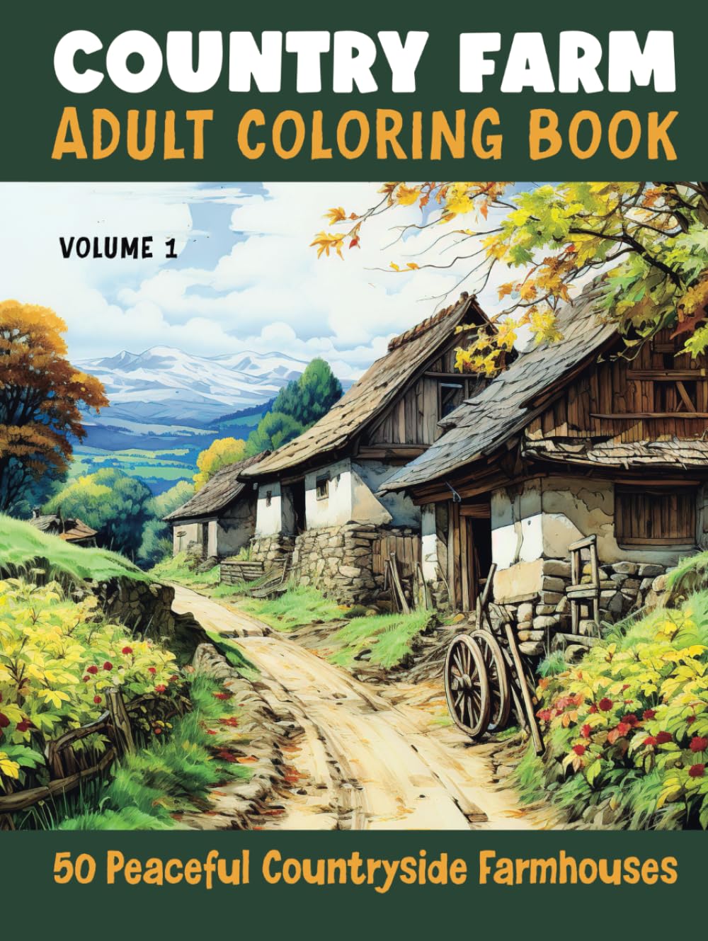 Amazon.com: Country Farm Adult Coloring Book - Volume 1: 50 Pages of ...