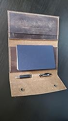 Leather travel journal wallet leather notebook wallet for pocket size ...
