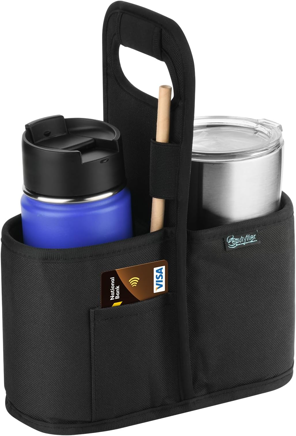 Amazon.com: Drink Caddy Portable Drink Carrier and Reusable Coffee Cup ...