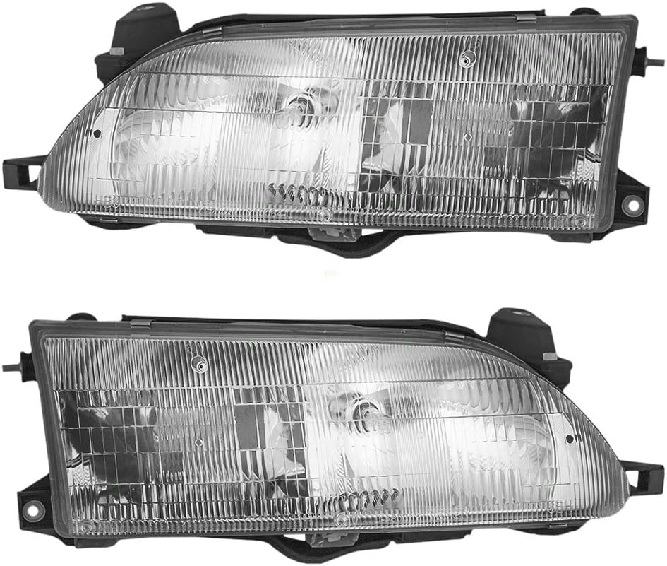 Driver and Passenger Headlights Headlamps Replacement for Toyota 81150 ...