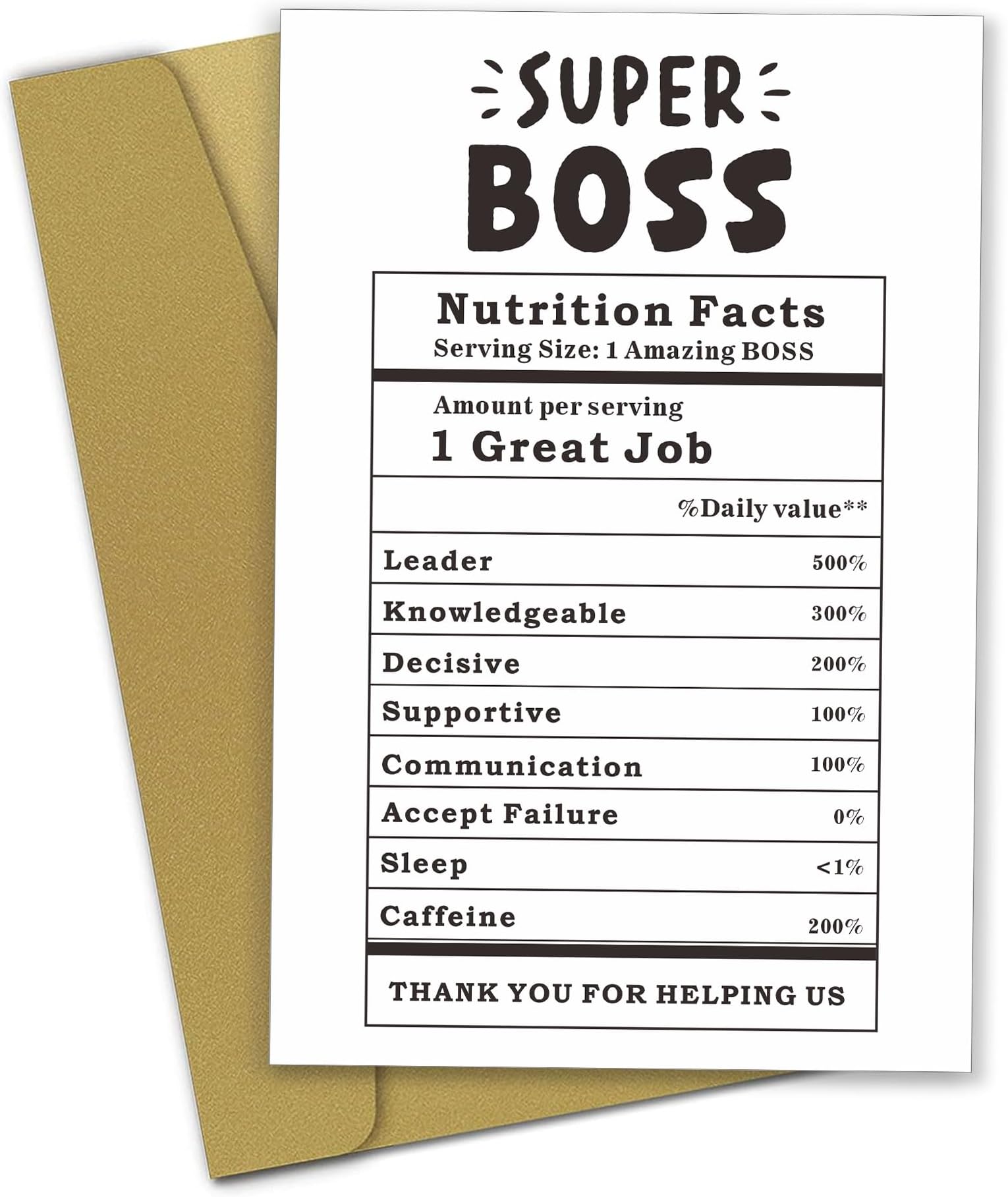 Amazon.com : XXDJLP Funny Bosses Day Card from Employee, Happy Boss Day ...