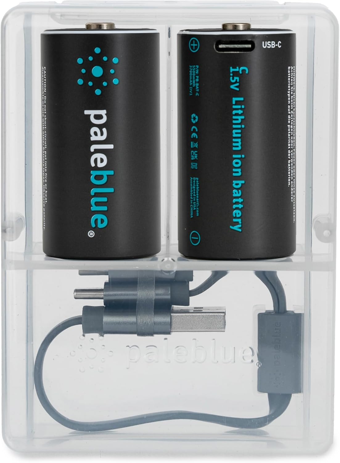 Amazon.com: Rechargeable C Batteries with USB Charger by Pale Blue ...