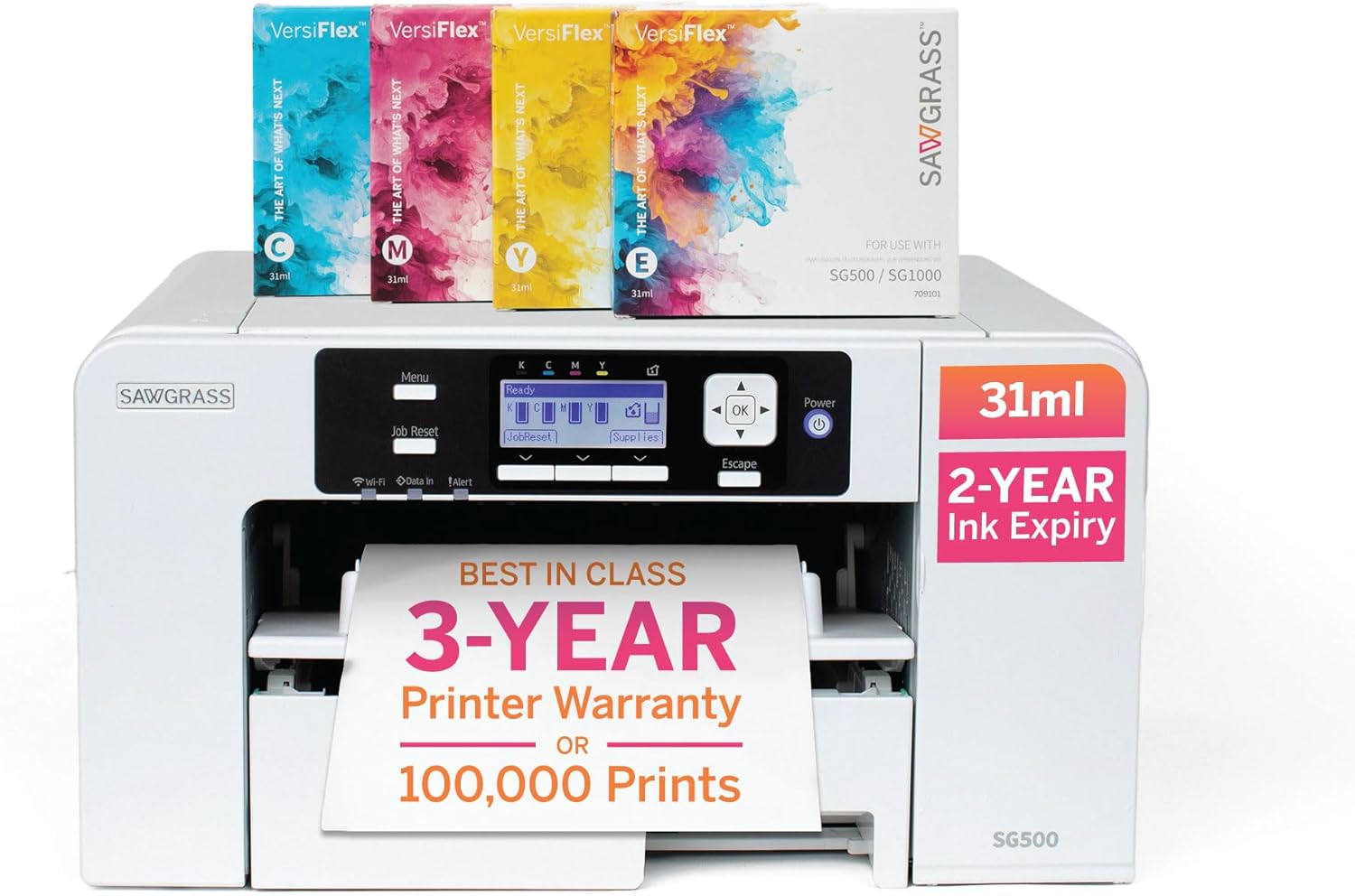 Amazon.com : Sawgrass SG500 VersiFlex Printer Bundle, Innovative Inks ...