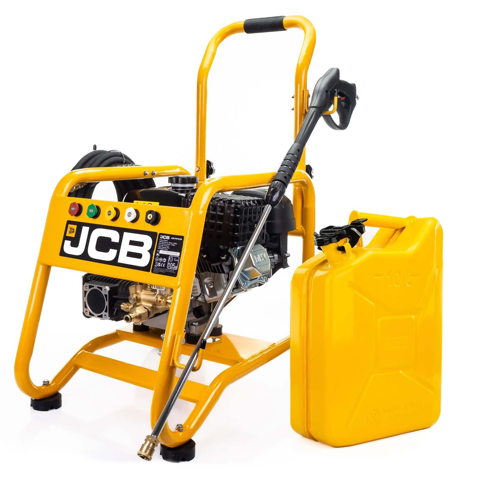 JCB 3100psi Petrol Pressure Washer 7.5hp 10.7L/Min & 10L Jerry Can ...