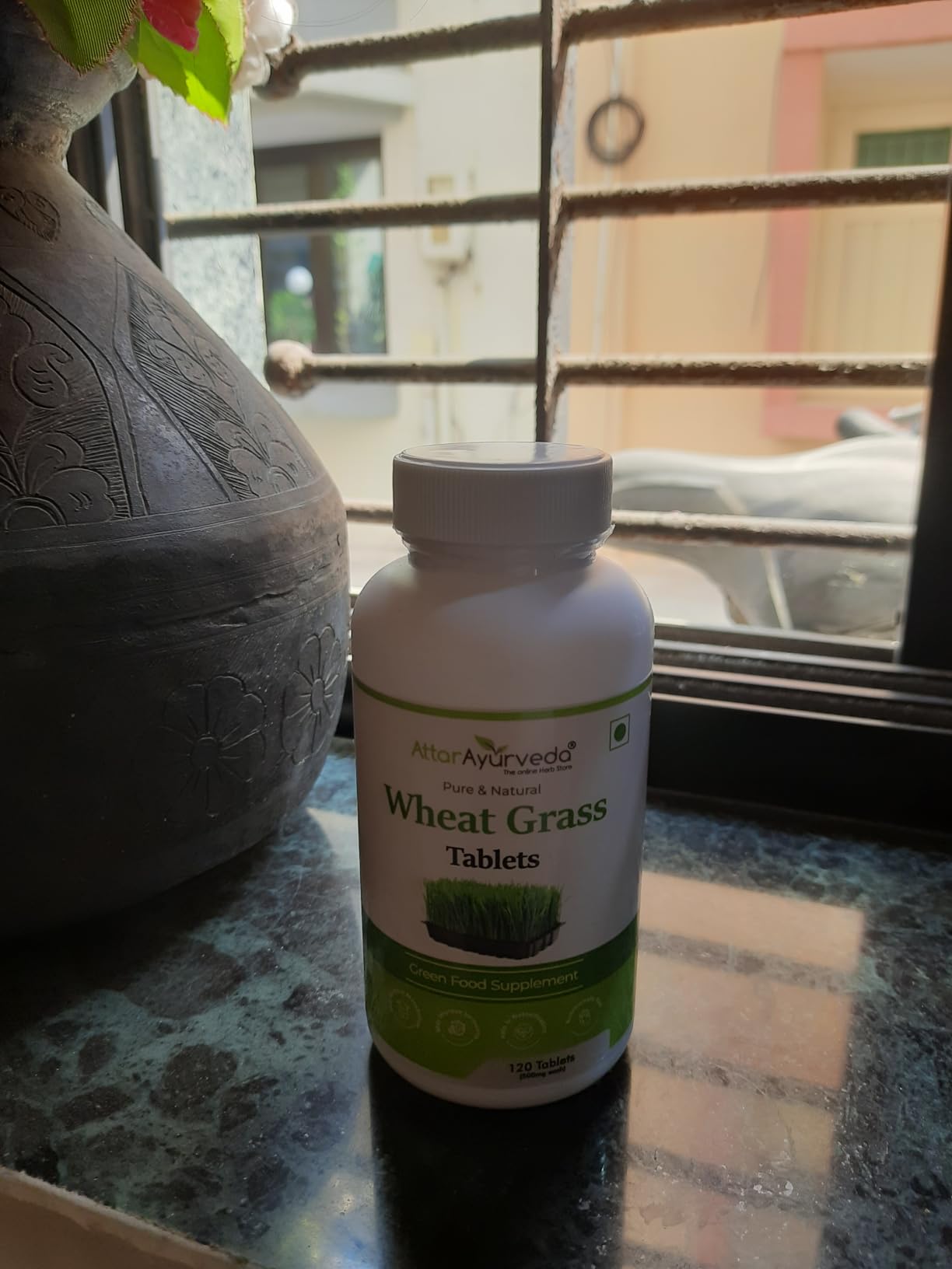 Attar Ayurveda Wheat Grass Tablets (120 Tablets, 500mg) - Natural ...