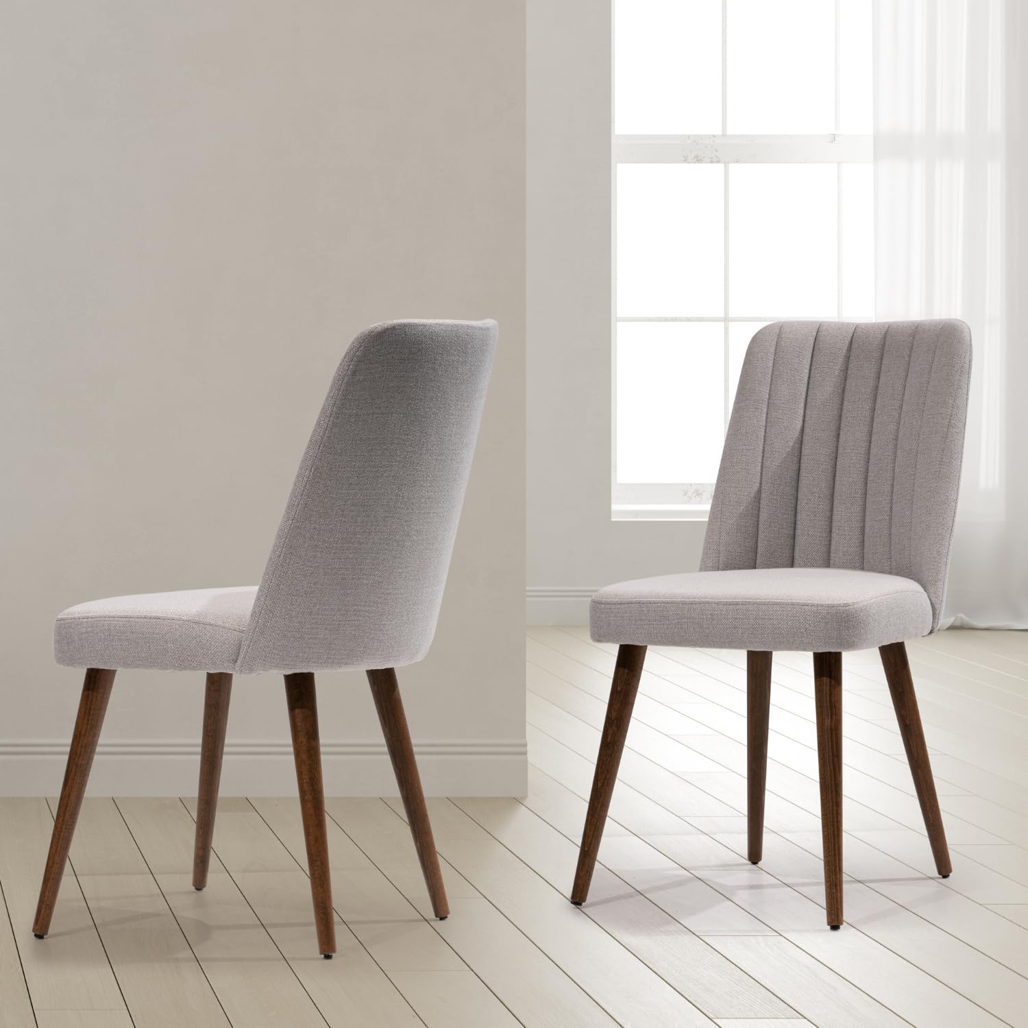 Amazon.com - MELAGIO Mavenna Dining Chair Set of 2 Upholstered ...