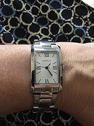Amazon.com: Caravelle by Bulova Ladies' Dress Quartz Silver-Tone ...