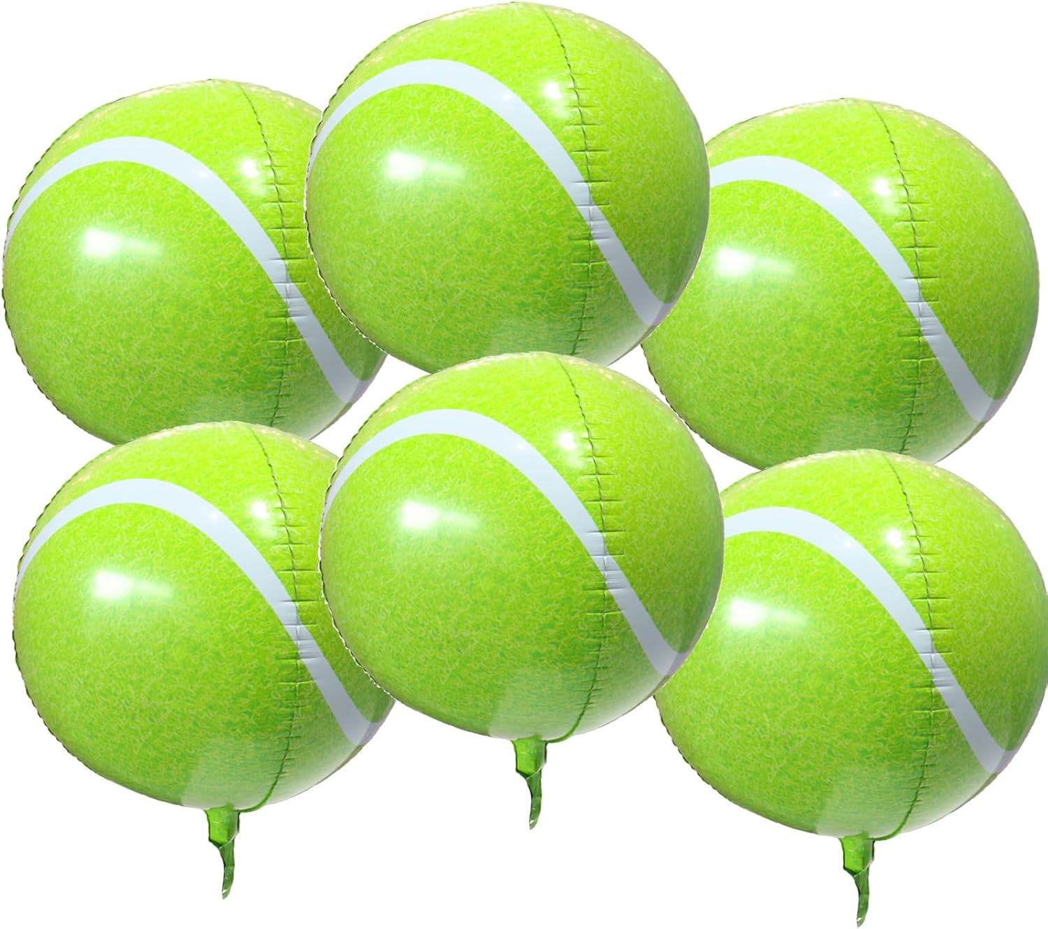 Amazon.com: 6 Pack 4D Tennis Balloons - Premium Aluminum Foil Sports ...