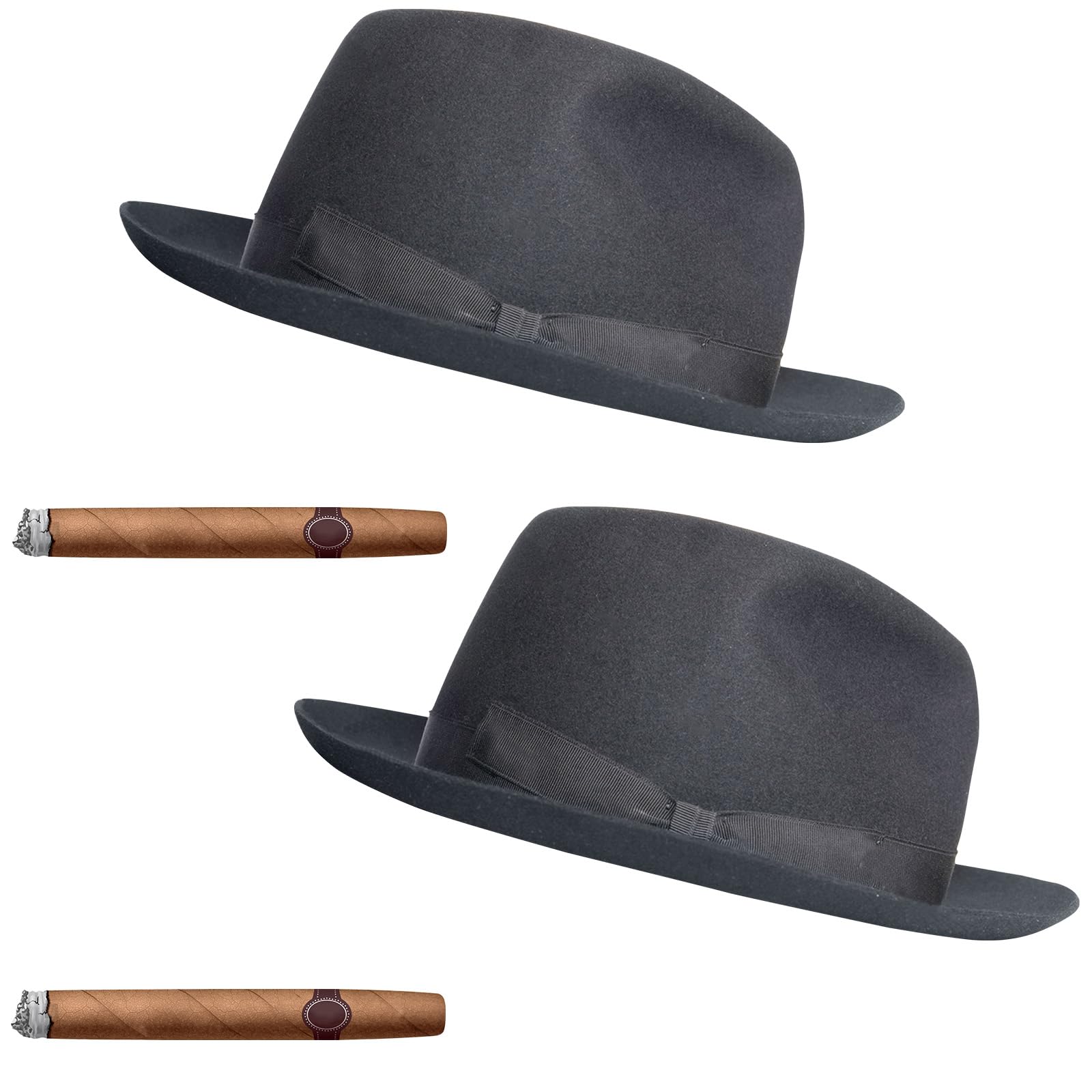 Amazon.com - OCQOTAT 2 Pack Fedora and Cigar Window Decal - Fedora and ...