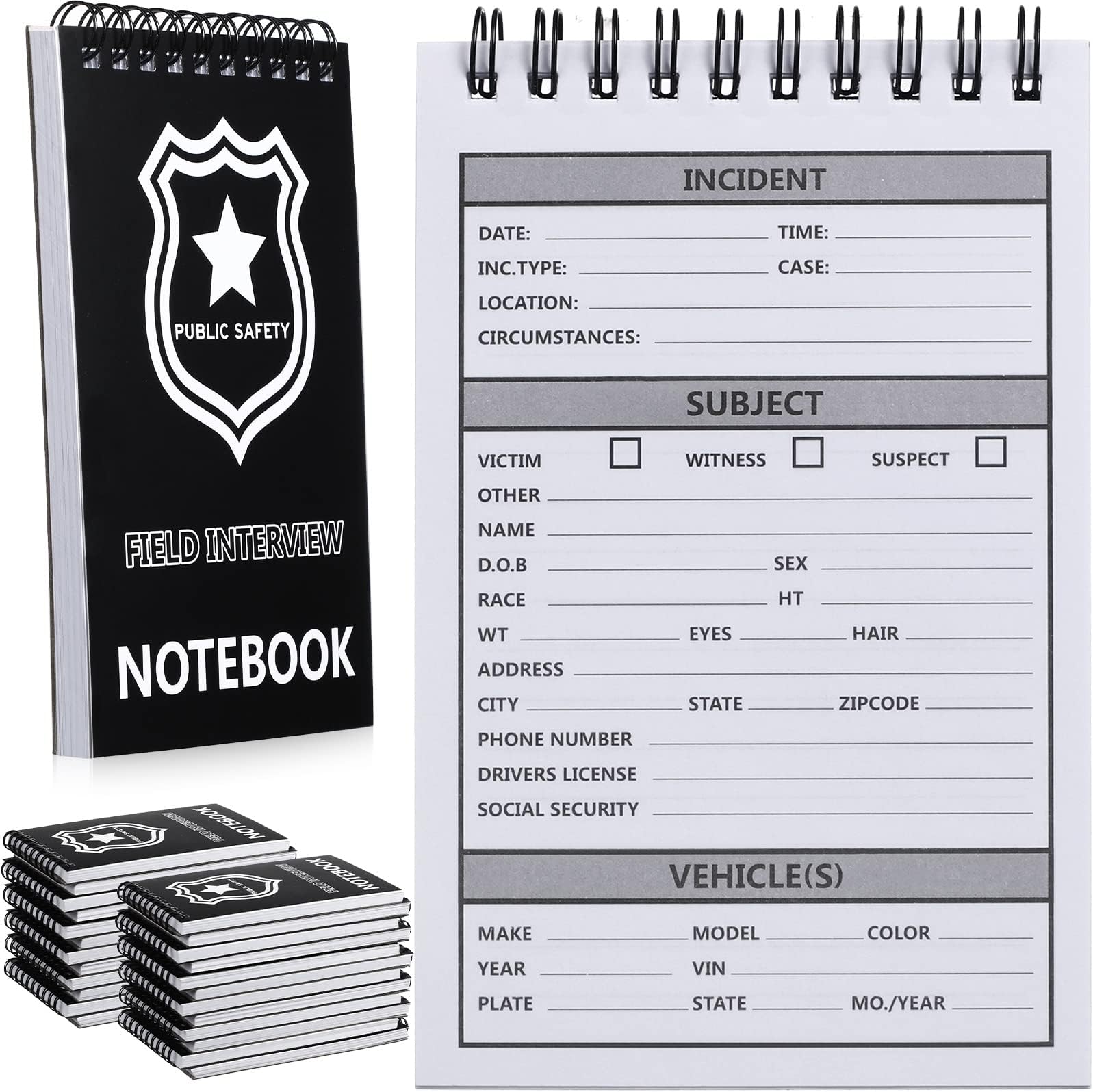 Amazon.com : Portage Public Safety Police Field Interview Notebook ...