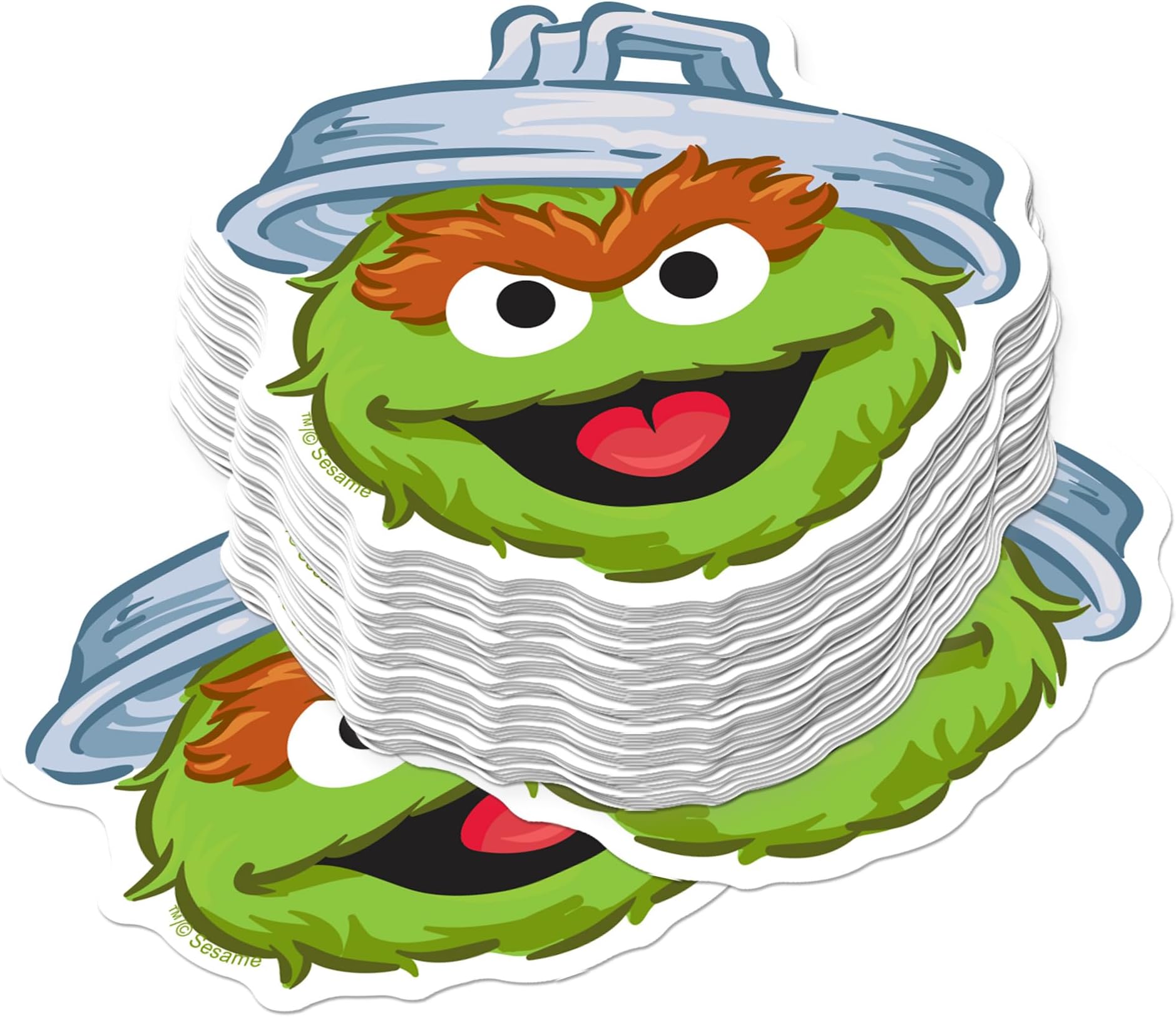 Amazon.com: Sesame Street Elmo Face 50ct Vinyl Large Deluxe Sticker ...