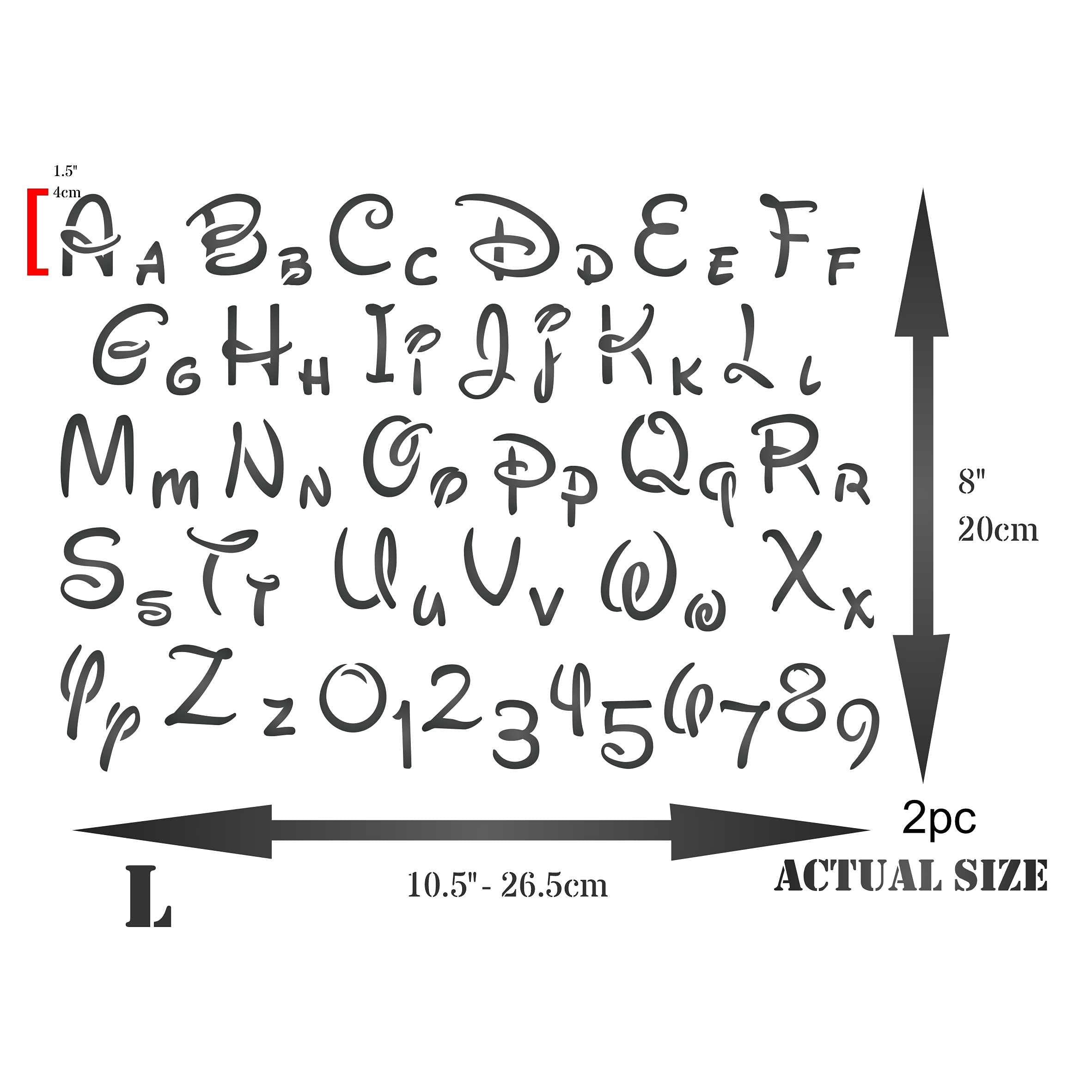 Disney Font Alphabet Stencils