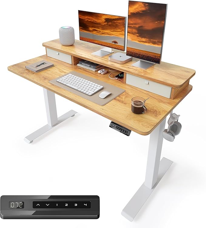 Amazon.com: CubiCubi 48 x 24 Inch Electric Height Adjustable Standing ...