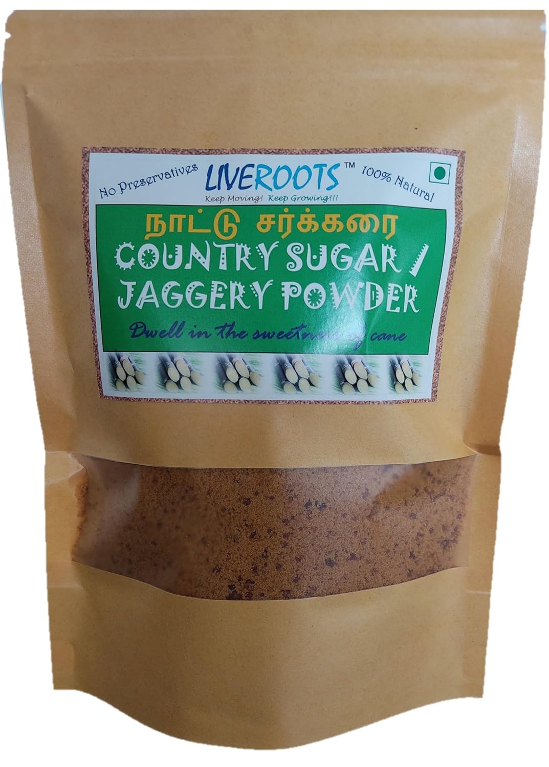 LIVEROOTS® Natural and Pure Jaggery Powder 1Kg | Country Sugar | Nattu ...