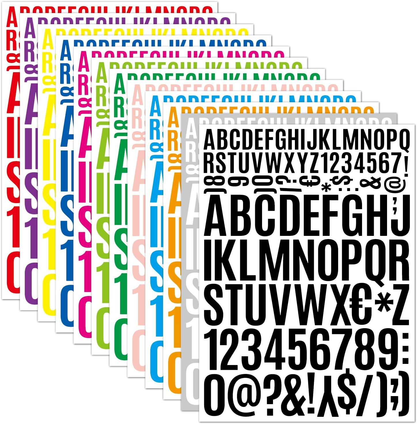 Amazon.com: Letter And Number Stickers, 10 Sheets Alphabet Stickers ...