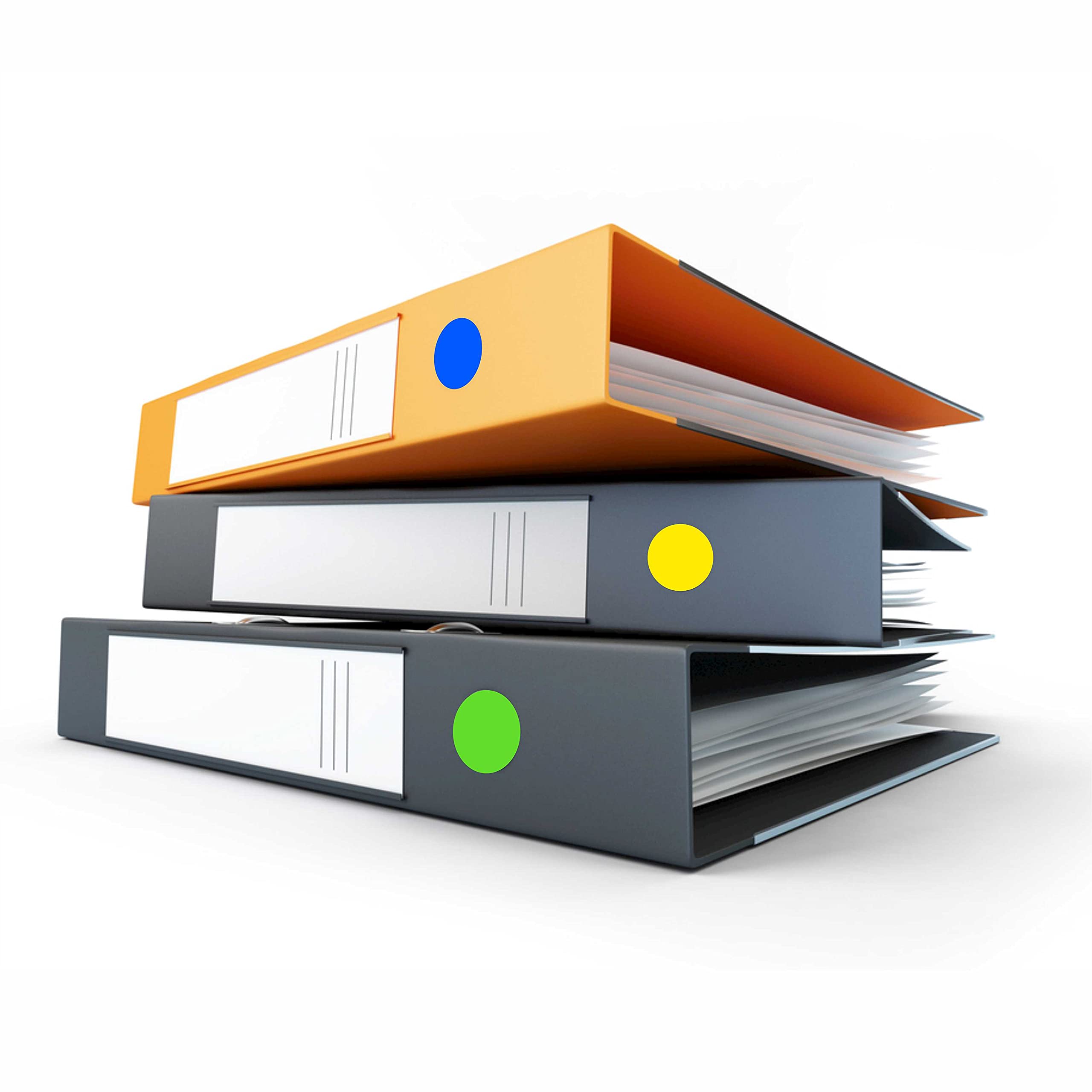 Snapklik.com : PARLAIM 6 Rolls 6000PCS 1 Inch Round Color Coding Circle ...