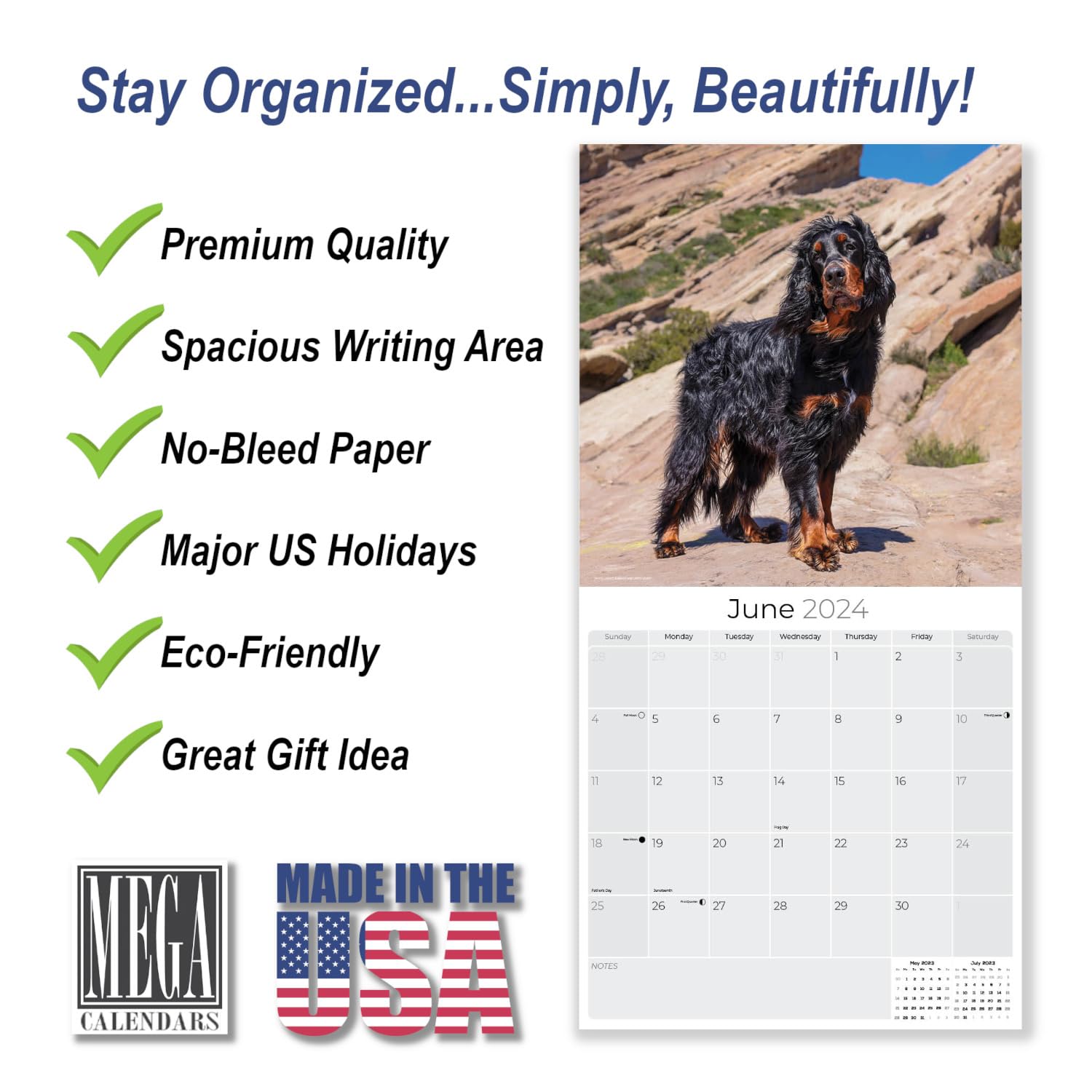 Snapklik.com : 2024 2025 Gordon Setter Calendar - Dog Breed Monthly ...