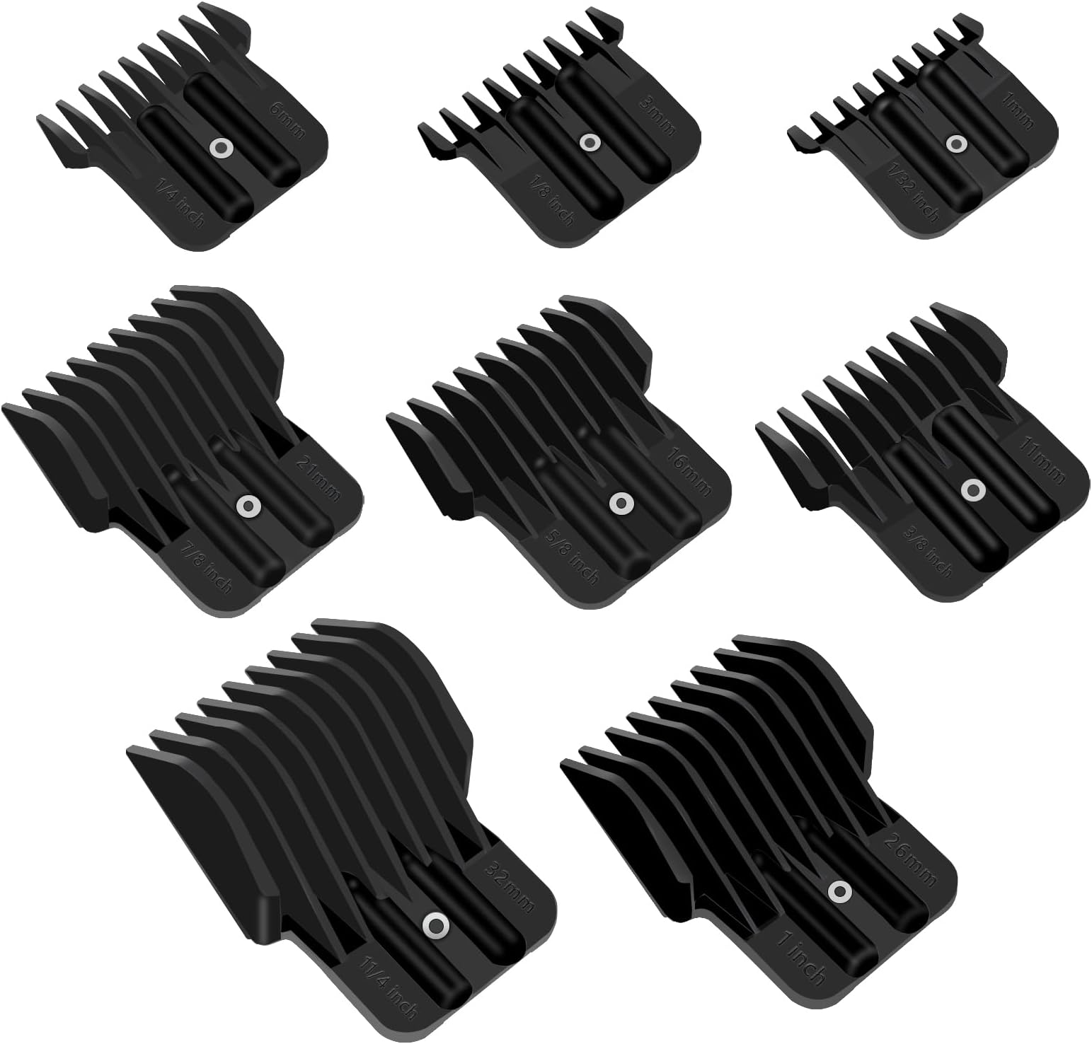 Amazon.com: Yenblow 6 Pcs Hair Clipper Limit Comb Guide, Professional ...
