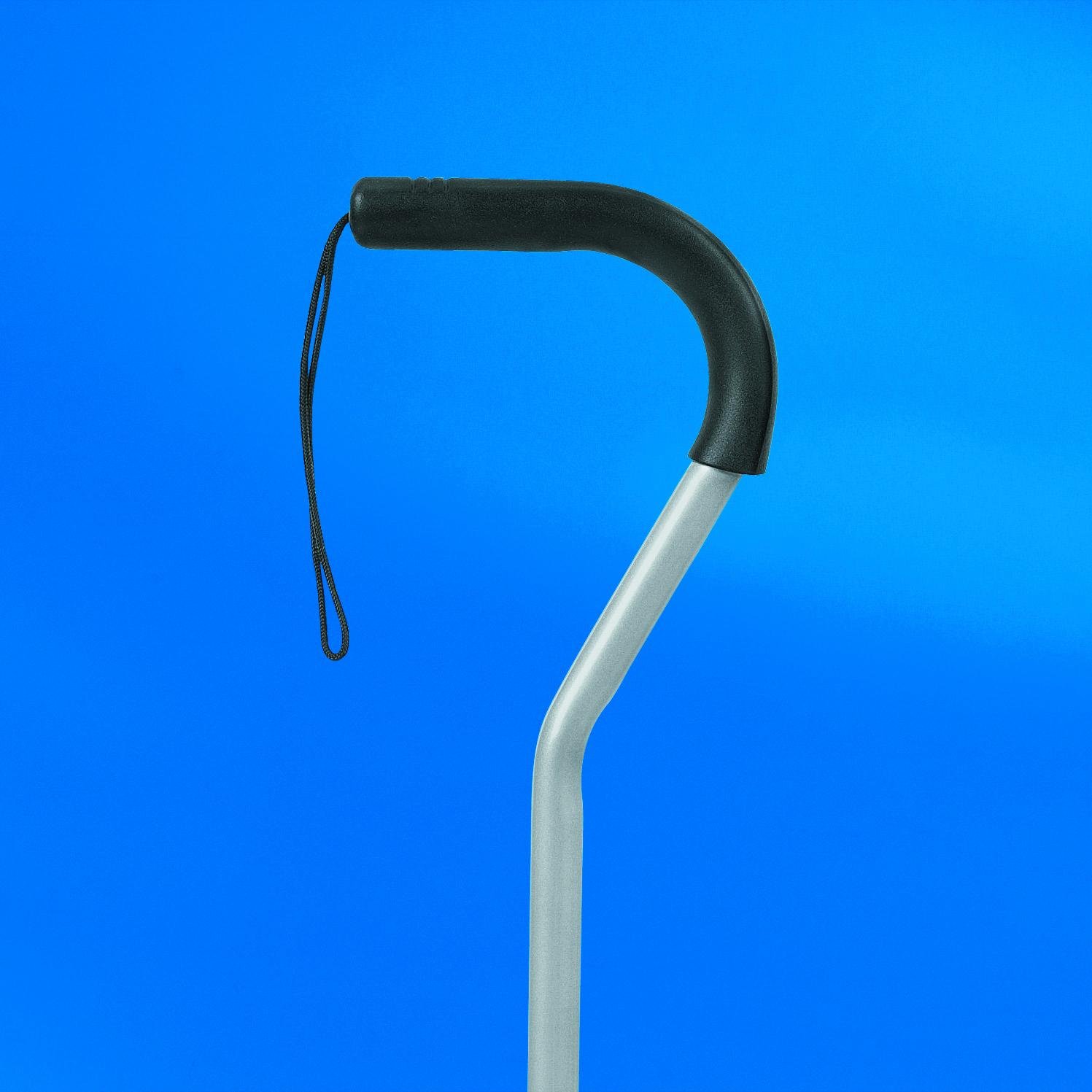 Amazon.com : Offset Cane with Grip and Strap, Silver [Qty 1 (Single ...
