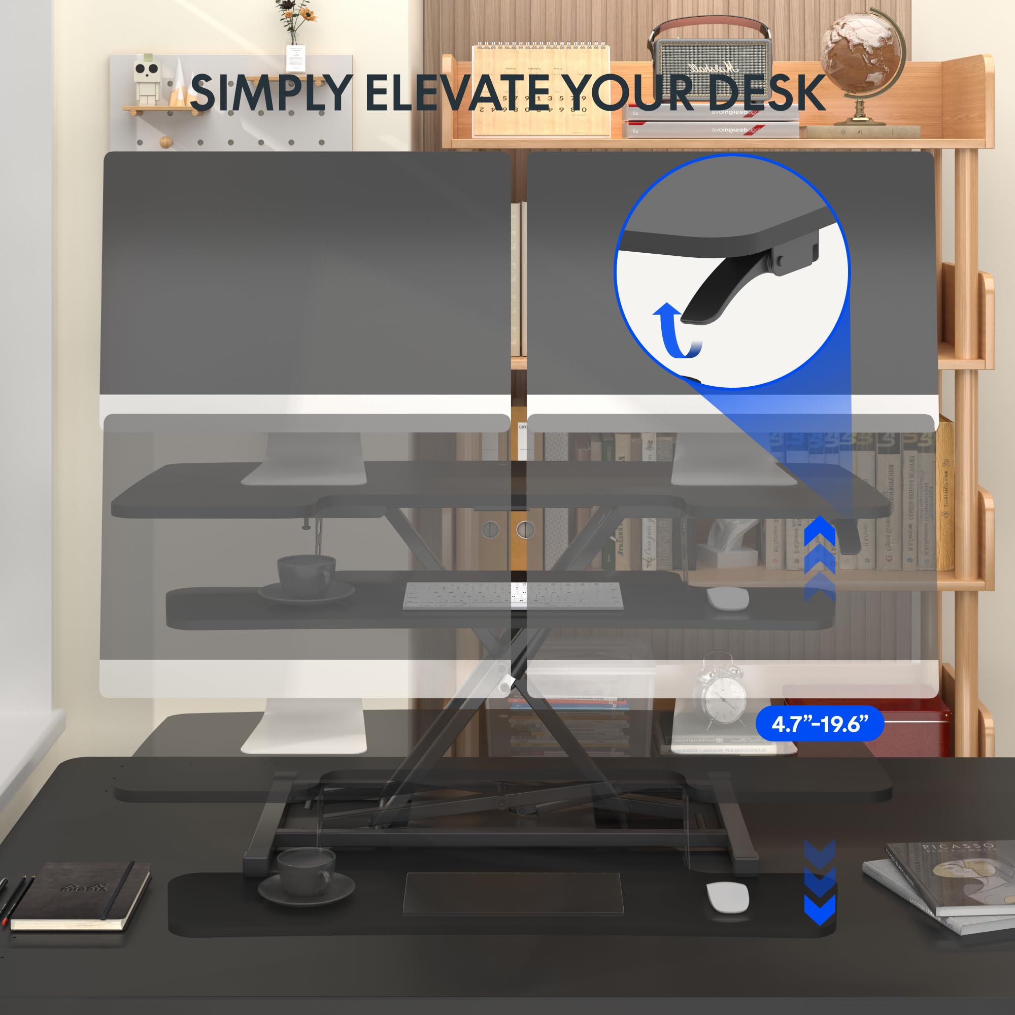 Snapklik.com : FLEXISPOT 40" Wide Standing Desk Converter Sit To Stand ...