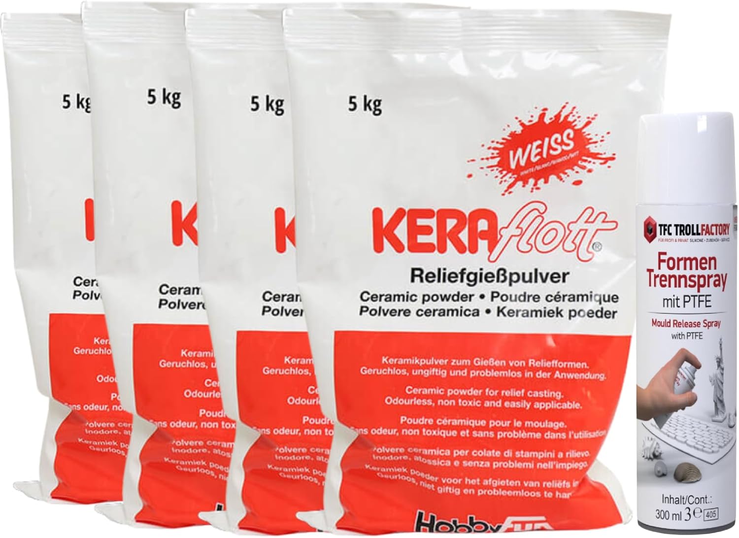 Amazon.com: Keraflott 20 kg Casting Powder White Including Separation ...