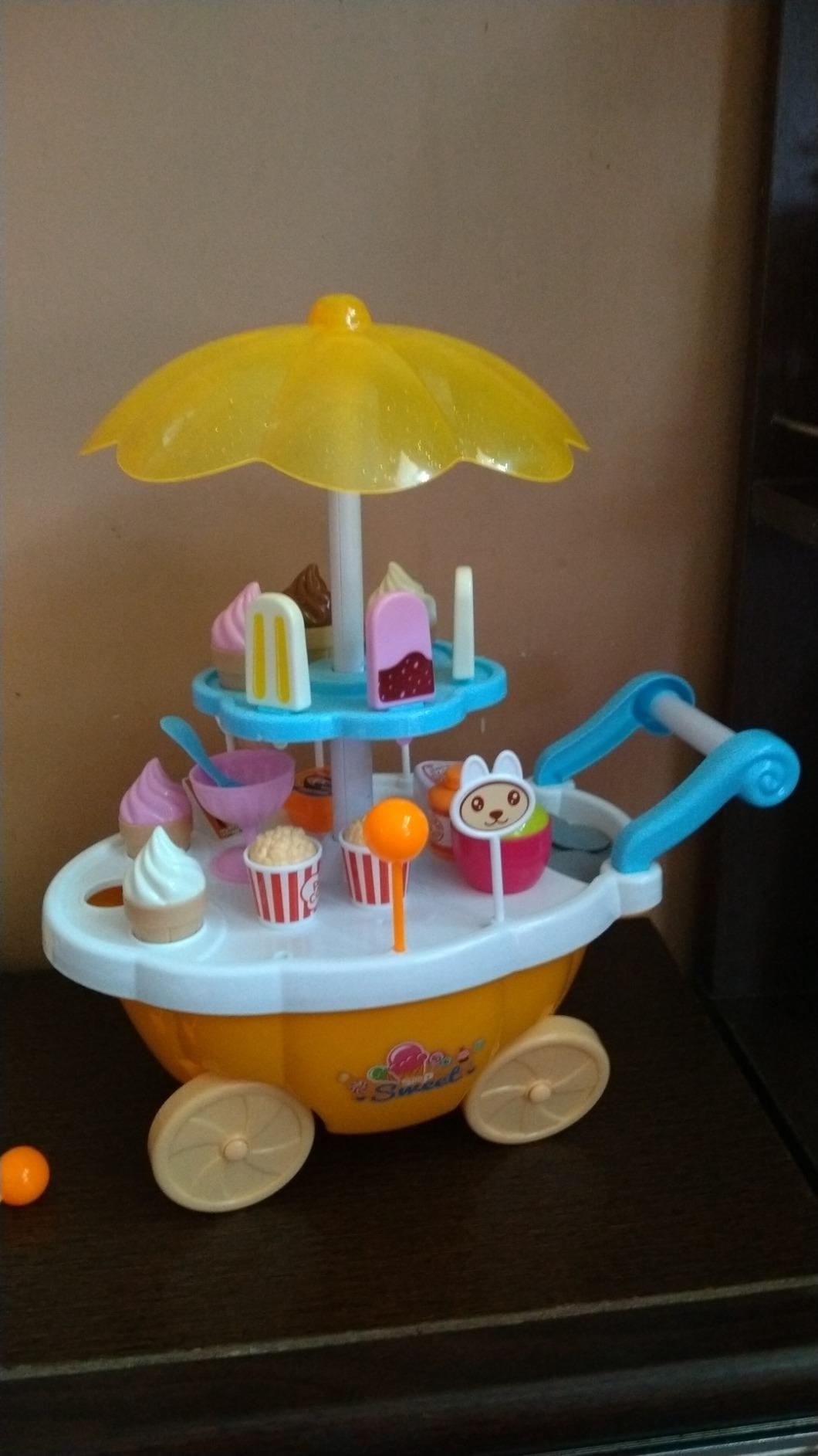 Buy Smartcraft Sweet Candy Shop Cart - Yellow, Sweet Shop Trolley Cart ...