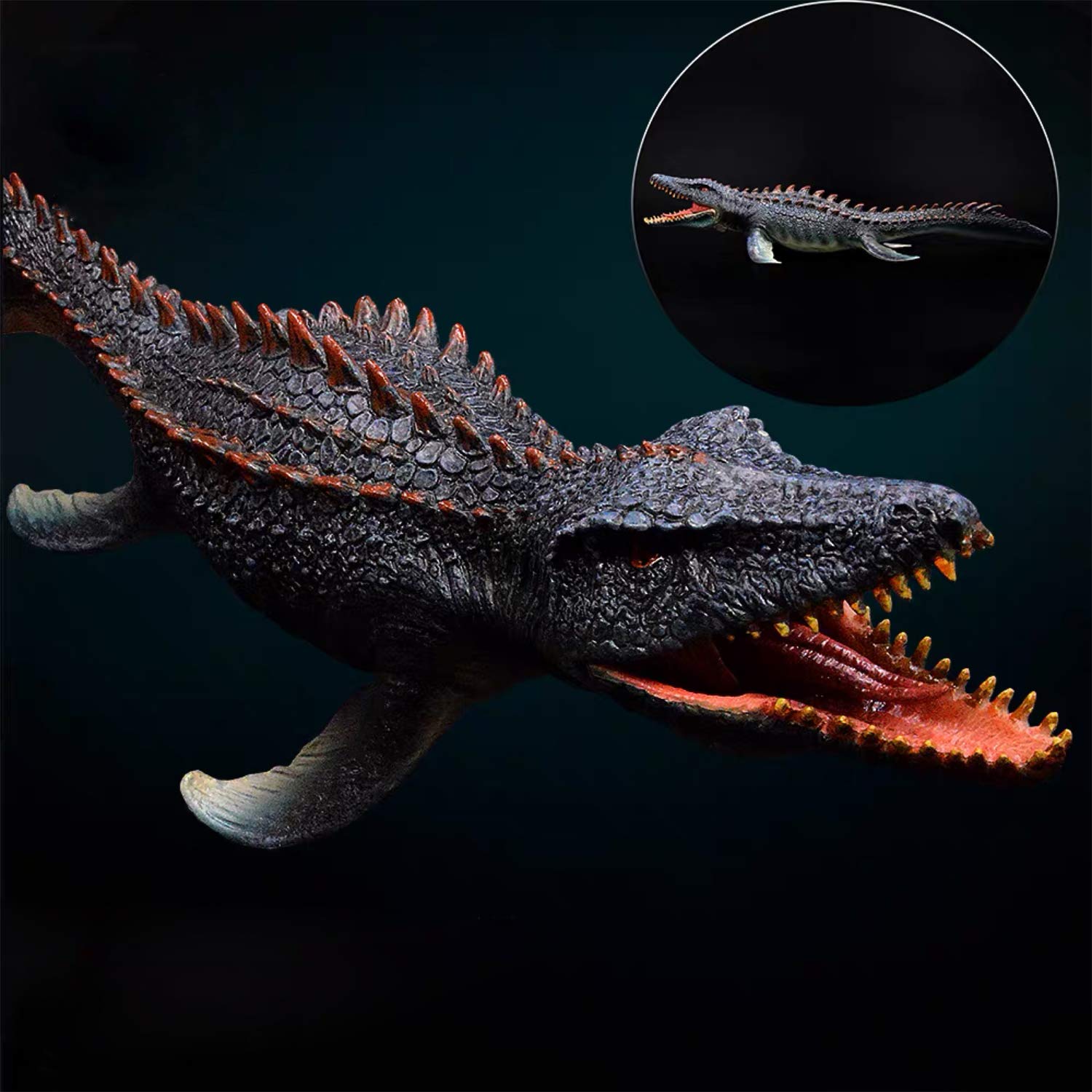 Gemini&Genius 15 inches Stand Up Indominus Rex and Mosasaurus with ...
