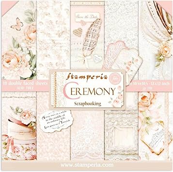 Stamperia Ceremony Paper Pad 30x30cm : Amazon.co.uk: Home & Kitchen