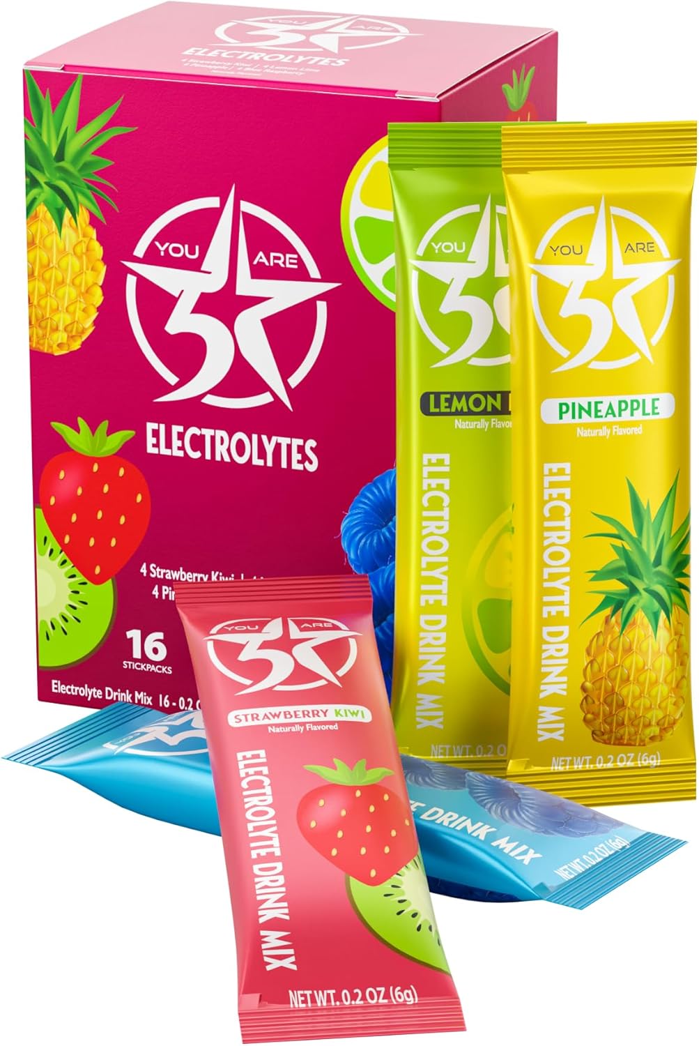 Amazon.com: 5 Star Electrolytes Multipack - 4 Real Fruit Flavors | 16 ...