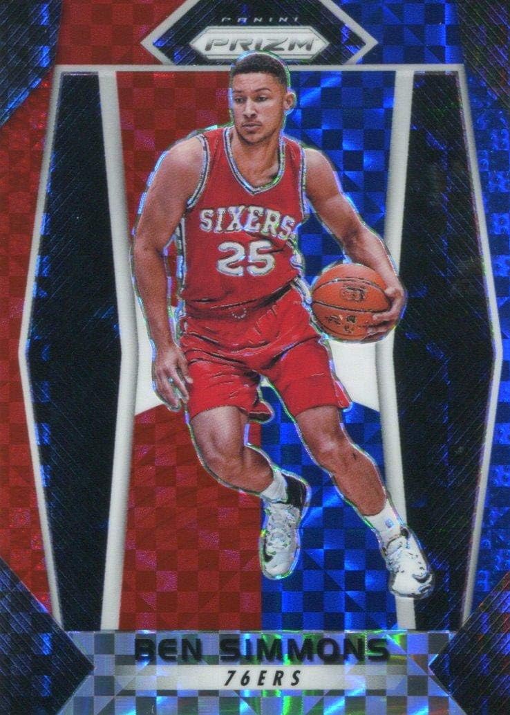 Amazon.com: Ben Simmons 2017 Panini Prizm Red, White & Blue Refractor ...