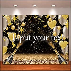 Amazon.com : Customizable Personalized with Age Name Black Golden ...