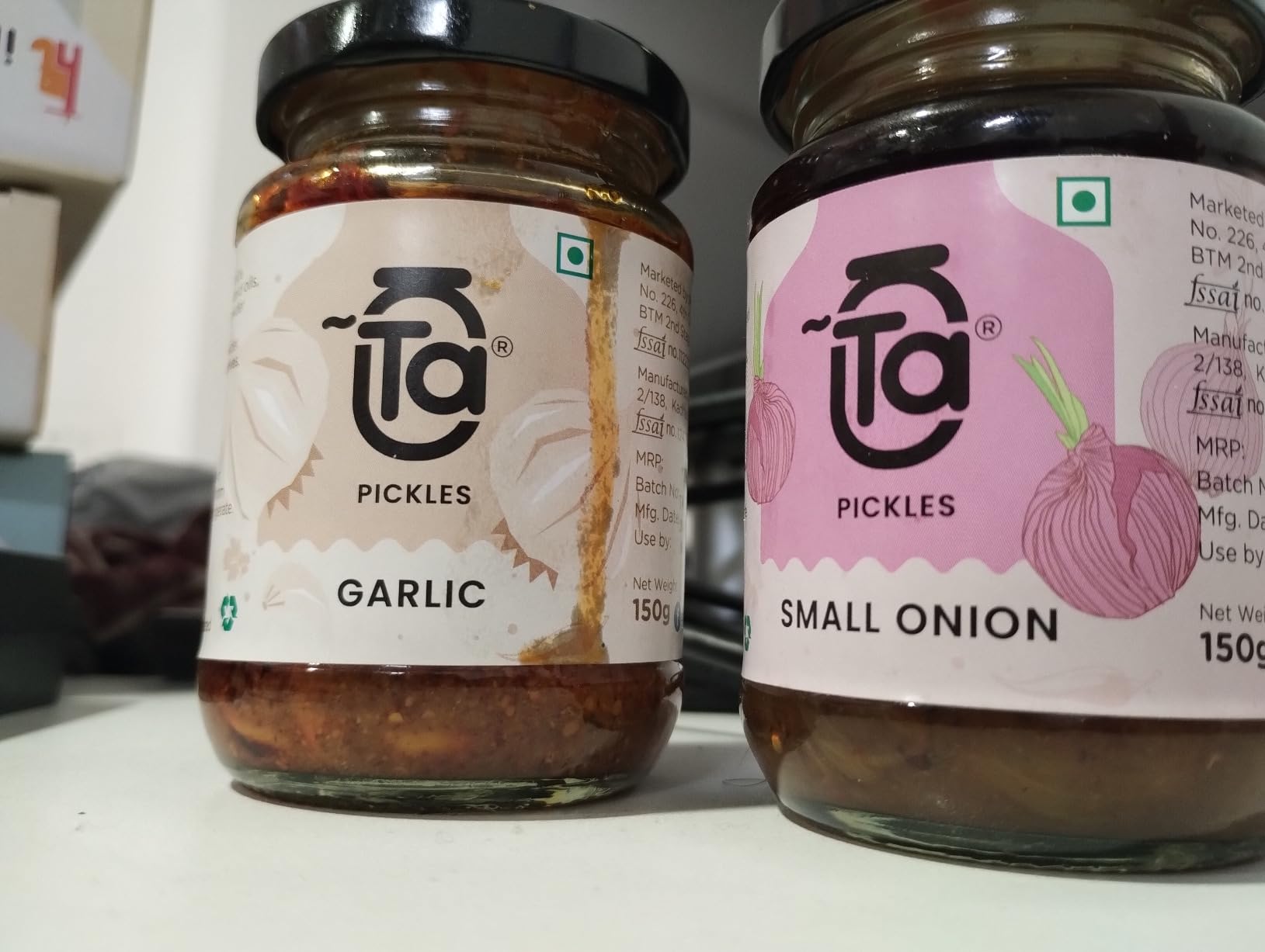 Ta Pickles | Gongura & Garlic Pickle | 150g [Pack of 2] Combo Made with ...